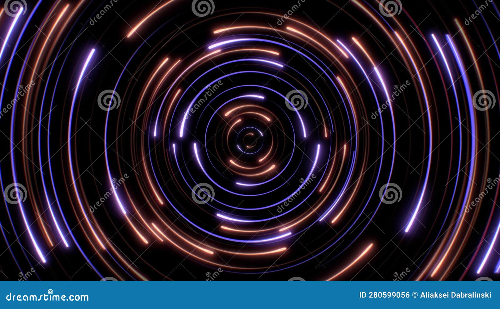 Loop Orange and Blue Circle Light Background, in the Style of Digital ...