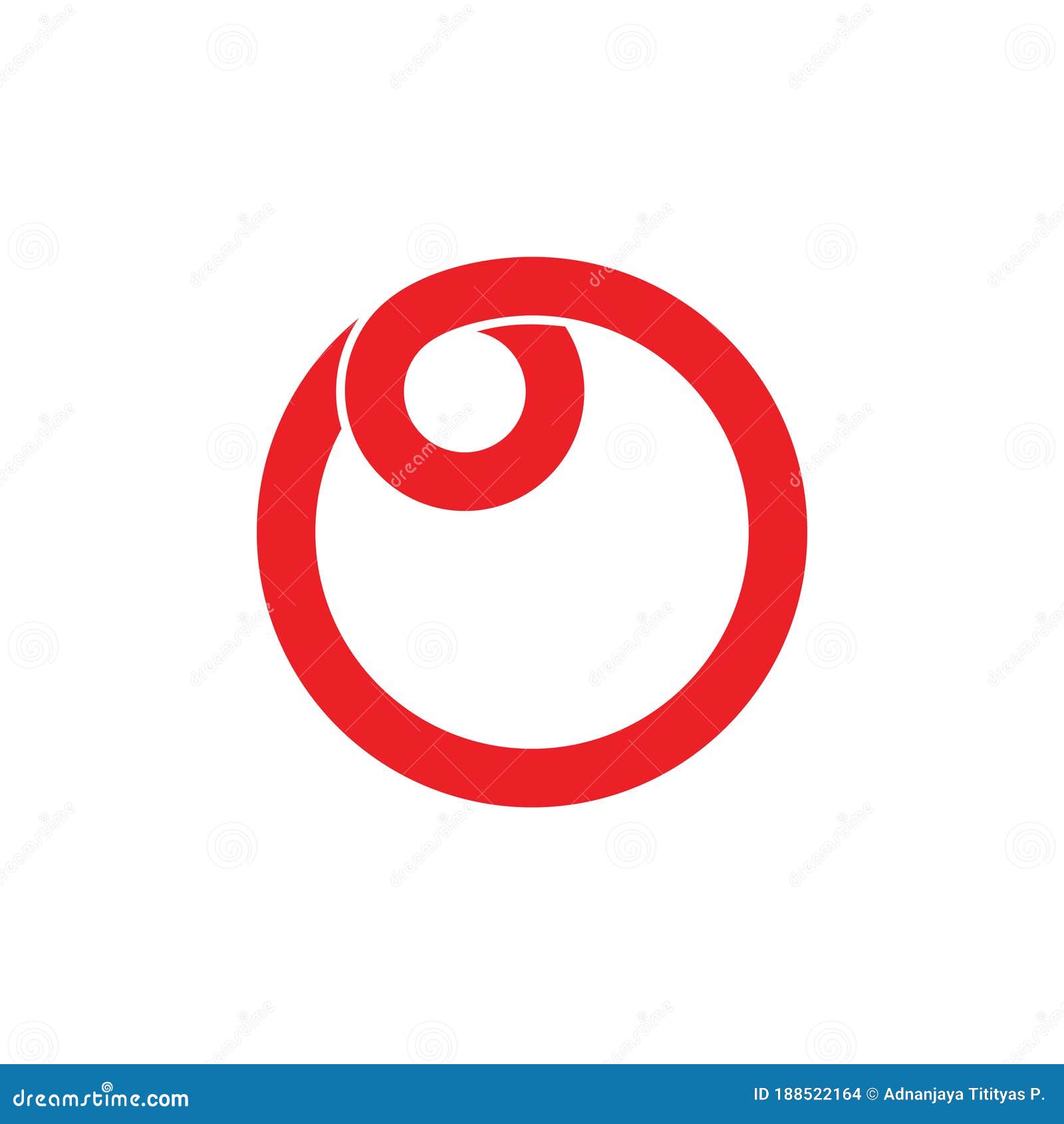 Loop Overlapping Circle Curly Simple Logo Vector Stock Vector ...
