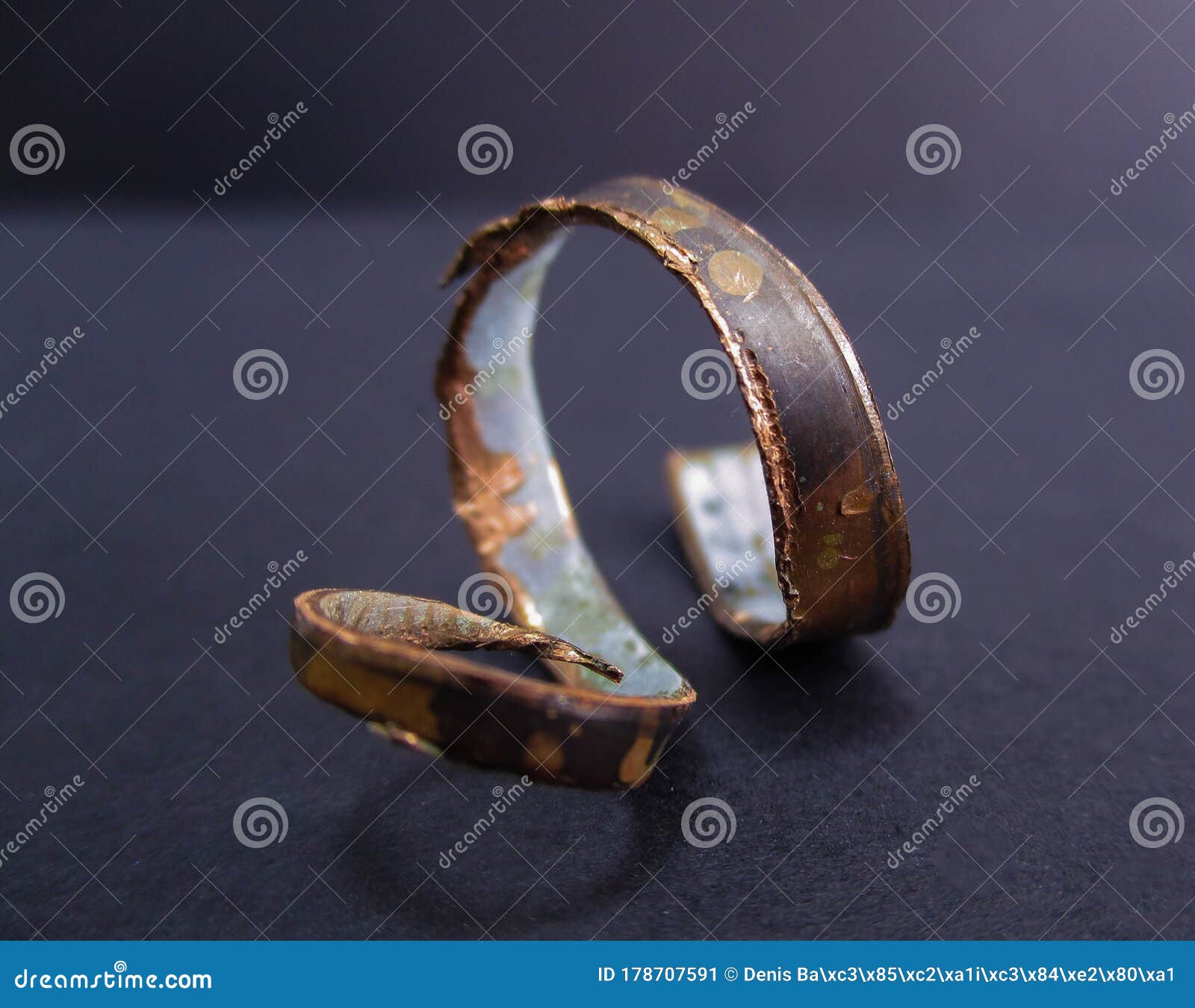 Loop of a piece of copper stock image. Image of piece - 178707591