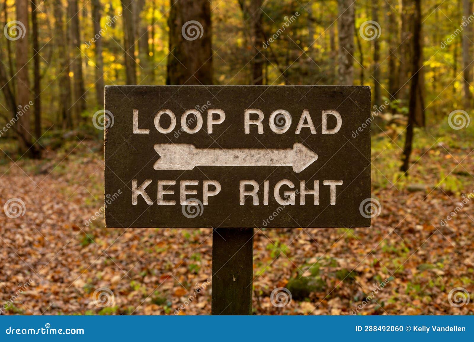 Loop Road Sign Directs Drivers To the Right Stock Photo - Image of ...