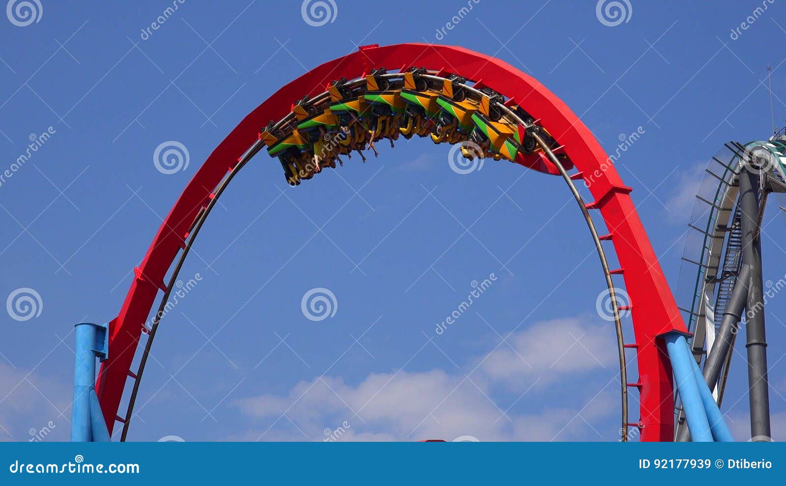Loop of Roller Coaster Ride Editorial Stock Image - Image of loops ...