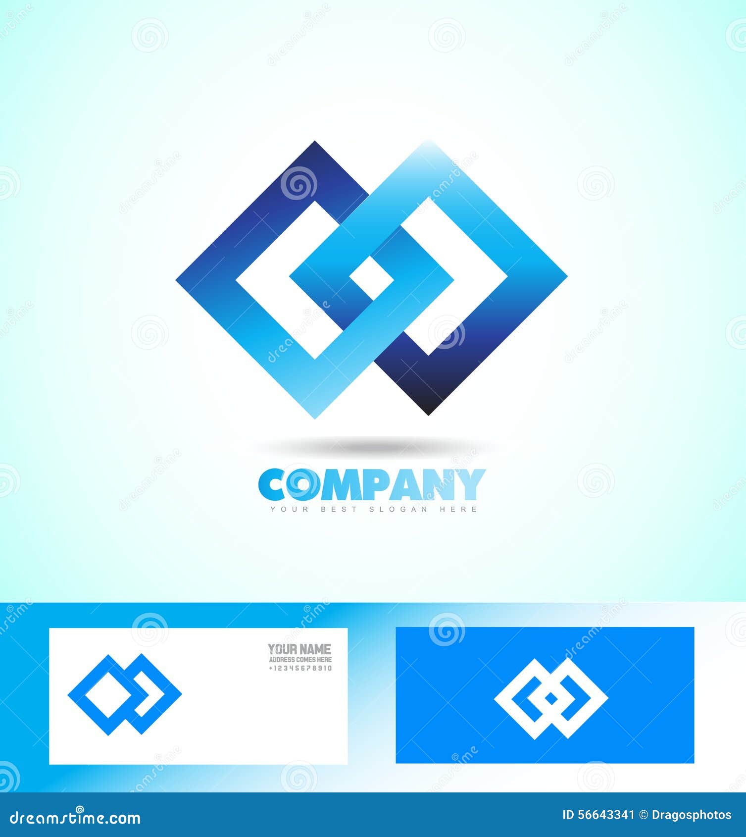 Loop Seamless Square Rhombus Logo Stock Vector - Illustration of shape ...