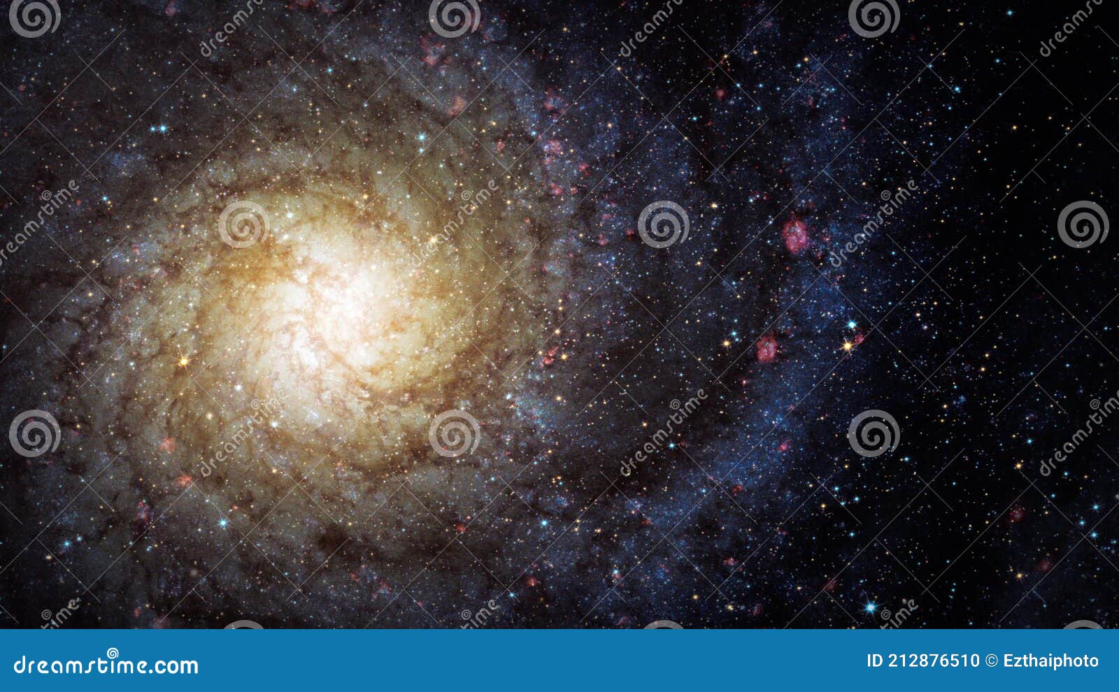 Loop Space Flight Deep Space Exploration Travel To Spiral Galaxy M74 ...