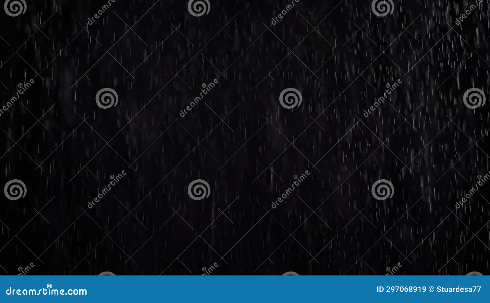 Loop, Stream Falling Raindrops, Sparks in Empty Space on a Black ...
