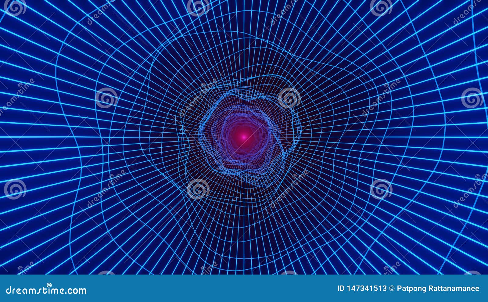 Warp in Science Fiction Hole Vortex Hyperspace Tunnel. Abstract ...