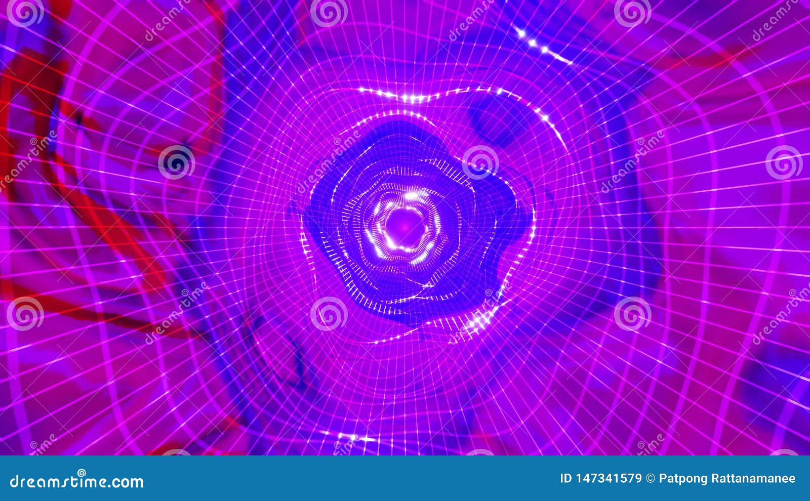 Warp in Science Fiction Hole Vortex Hyperspace Tunnel. Abstract ...