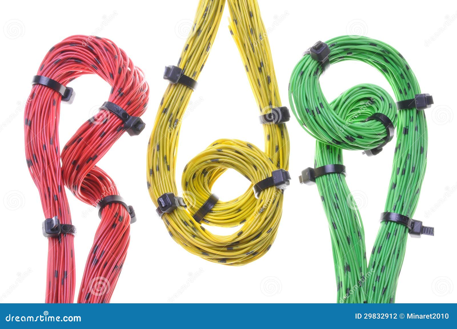 Loop and Twist Colorful Computer Cables Stock Photo - Image of cord ...