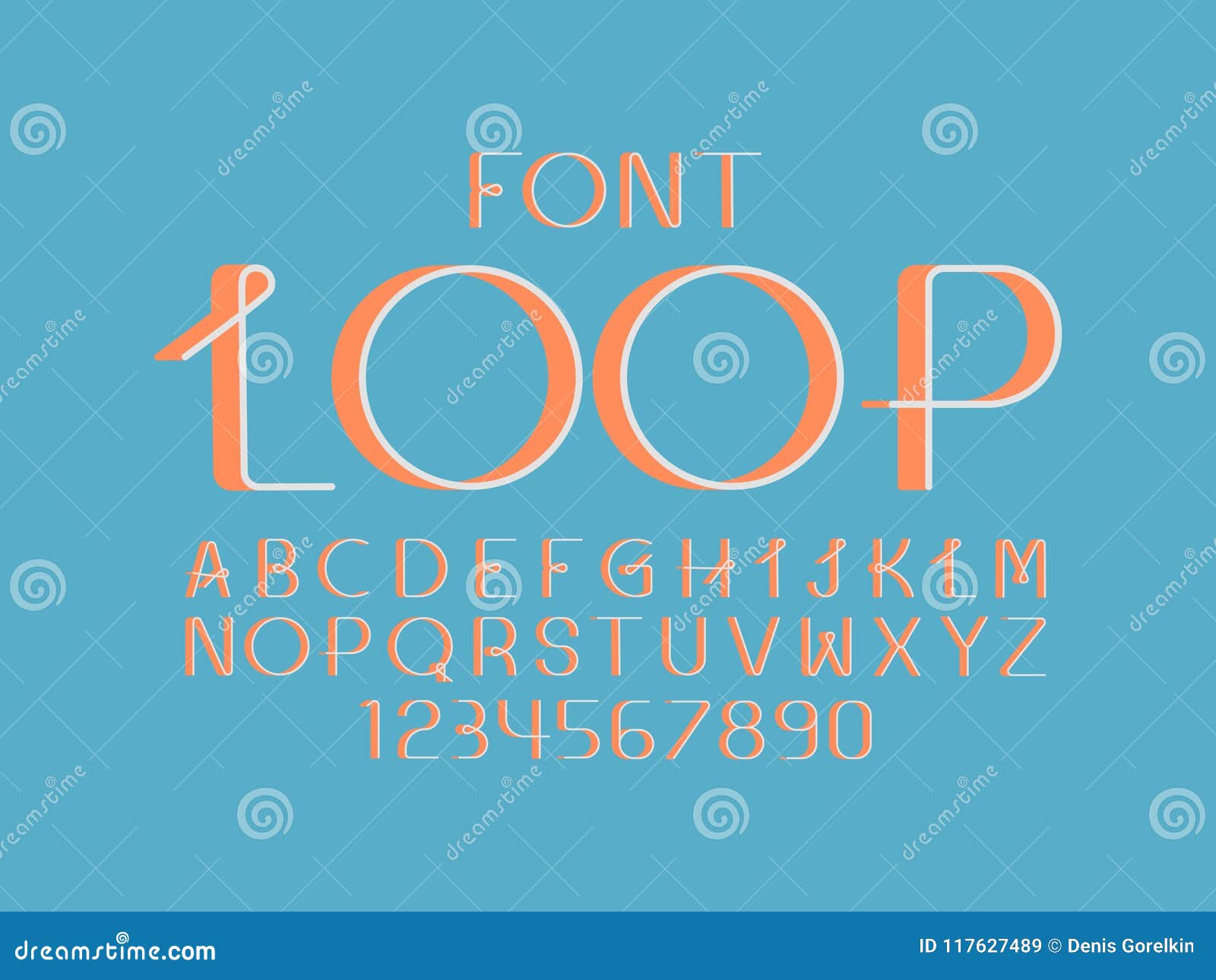 Loop Volume Font. Vector Alphabet Stock Vector - Illustration of trendy ...