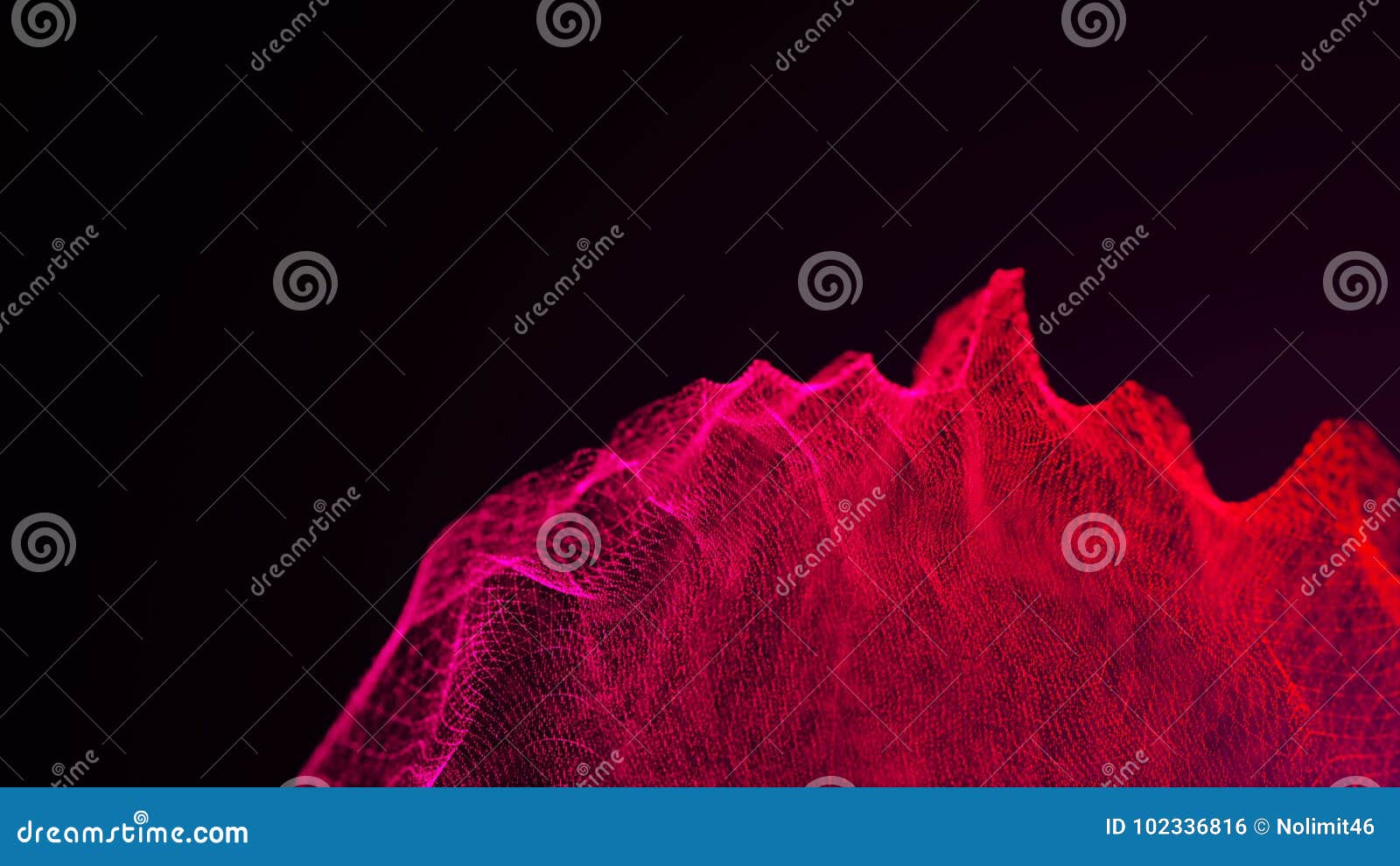 Loopable Abstract Particle Background 3d Render With Depth Of Field