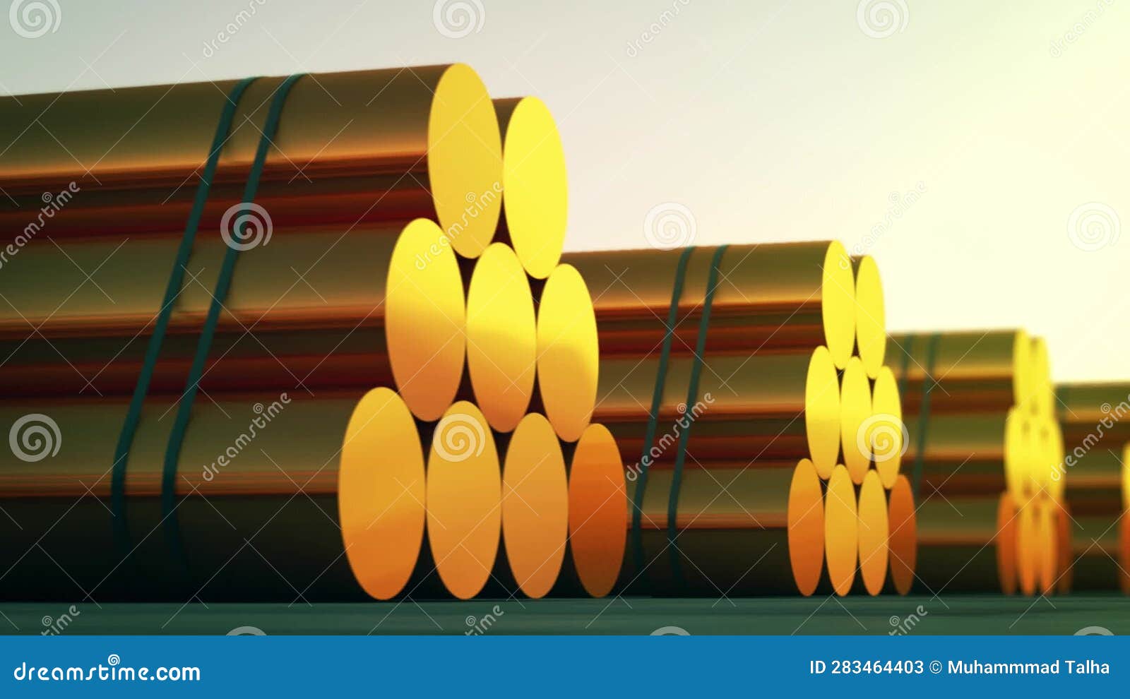 Loopable Animation of Cylindrical Copper Billets. Copper in Its Purest ...