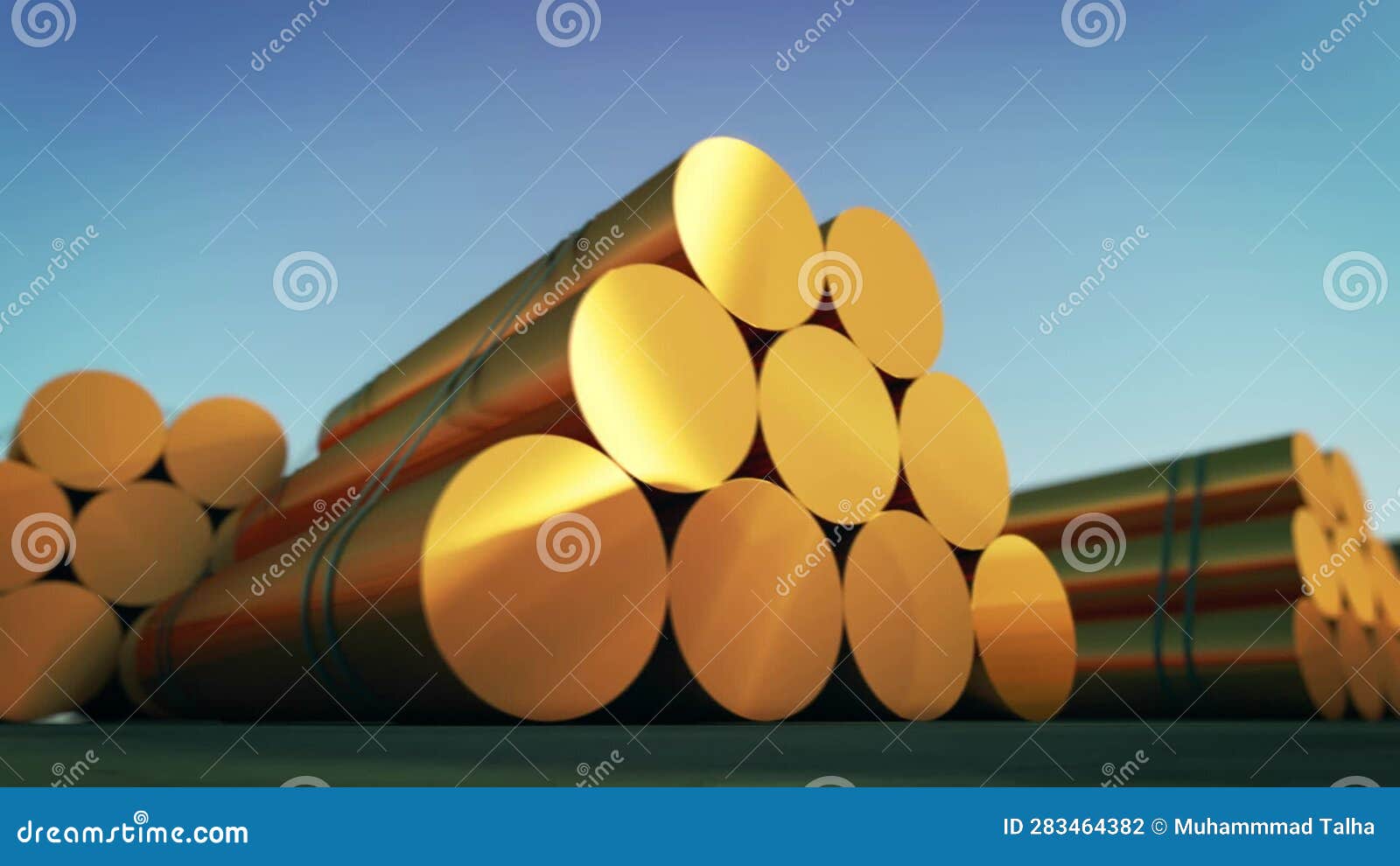 Loopable Animation of Cylindrical Copper Billets. Copper in Its Purest ...