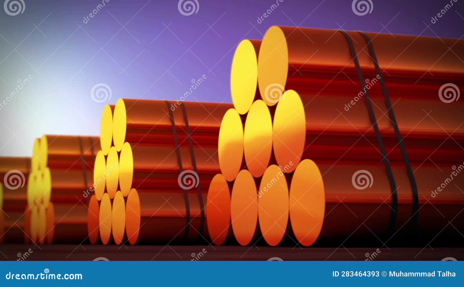 Loopable Animation of Cylindrical Copper Billets. Copper in Its Purest ...