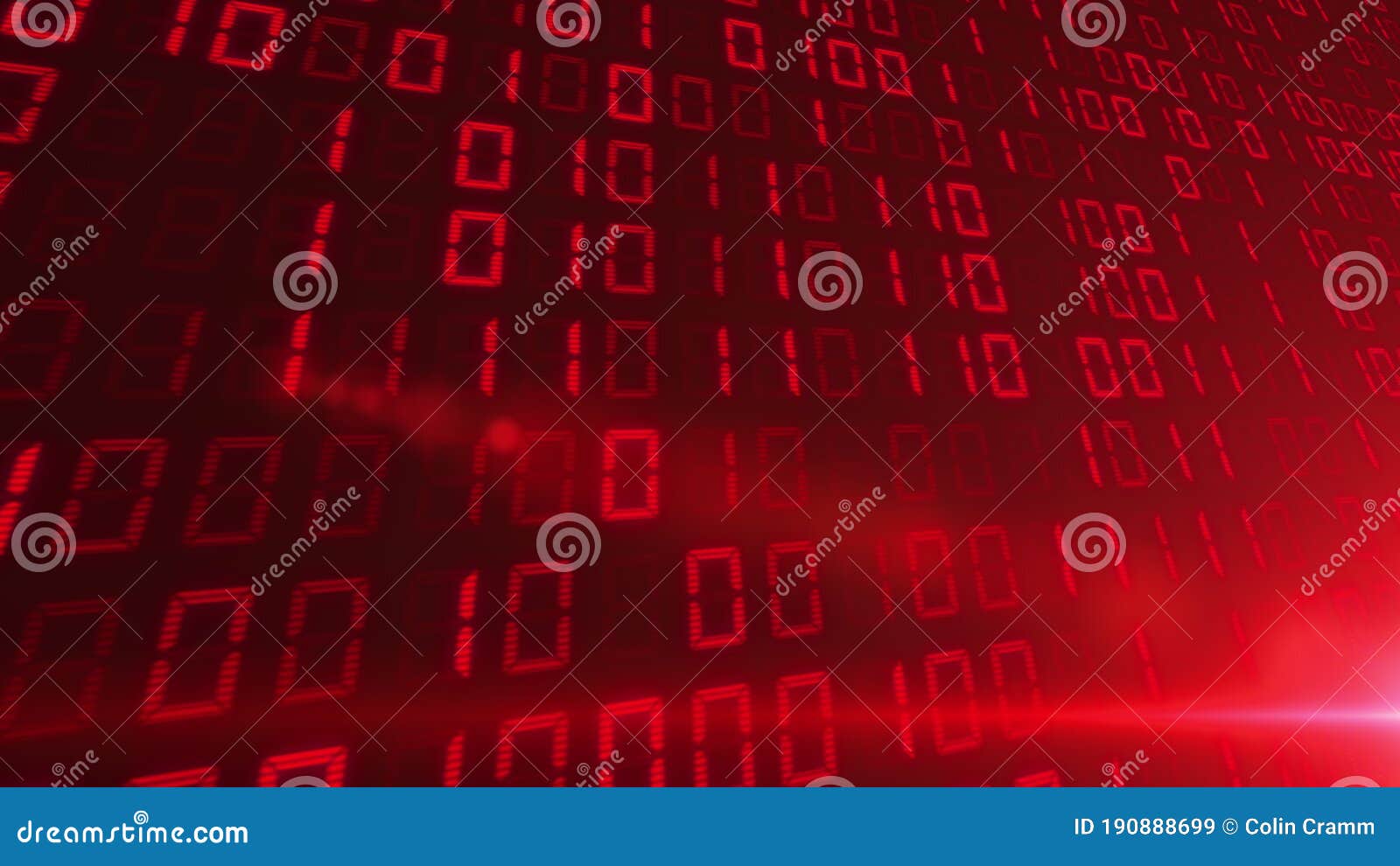 Loopable Binary Code Animation from a Perspective Side View Stock Video ...