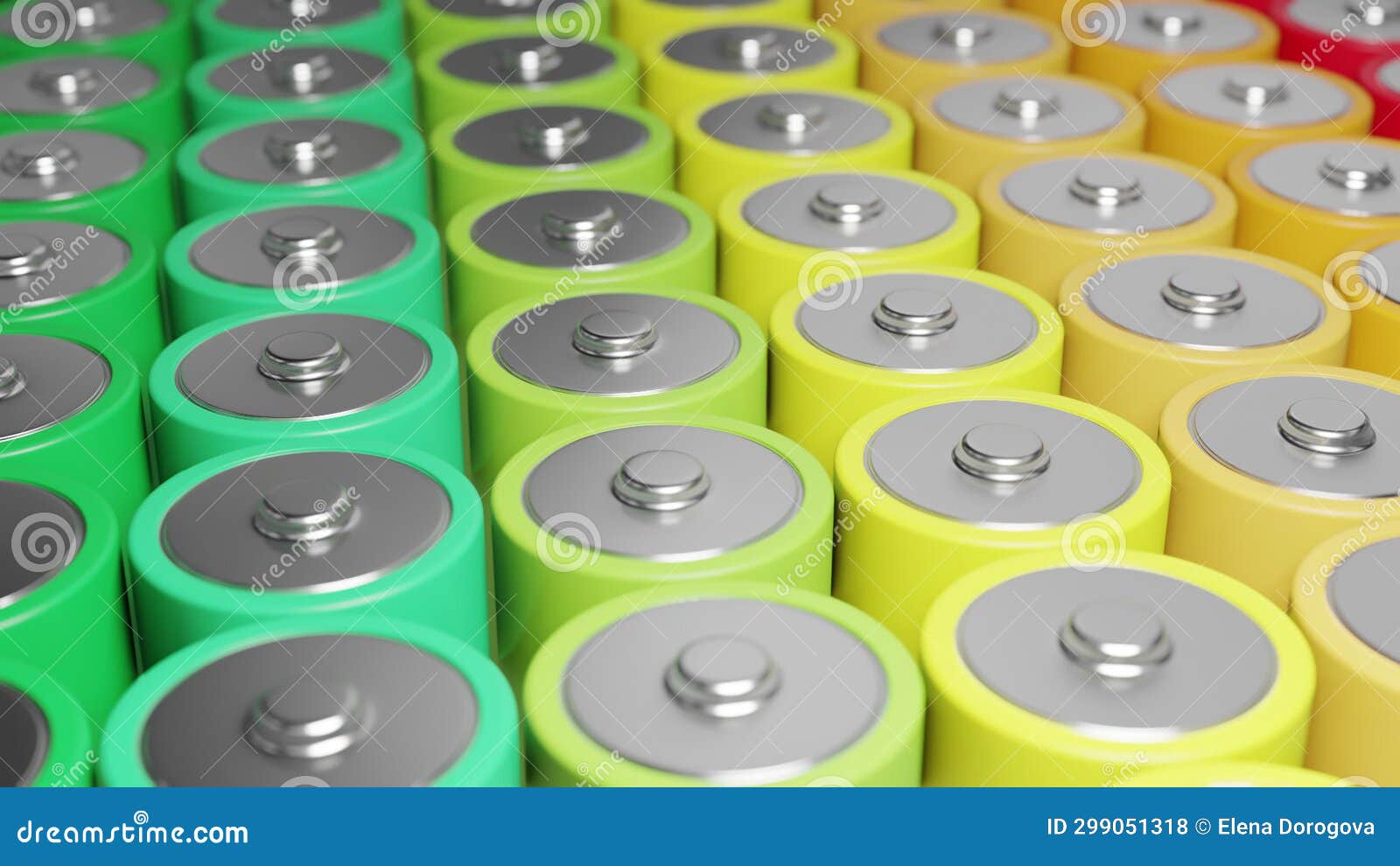 Loopable Footage with Alkaline Batteries Colored by Class of Energy ...