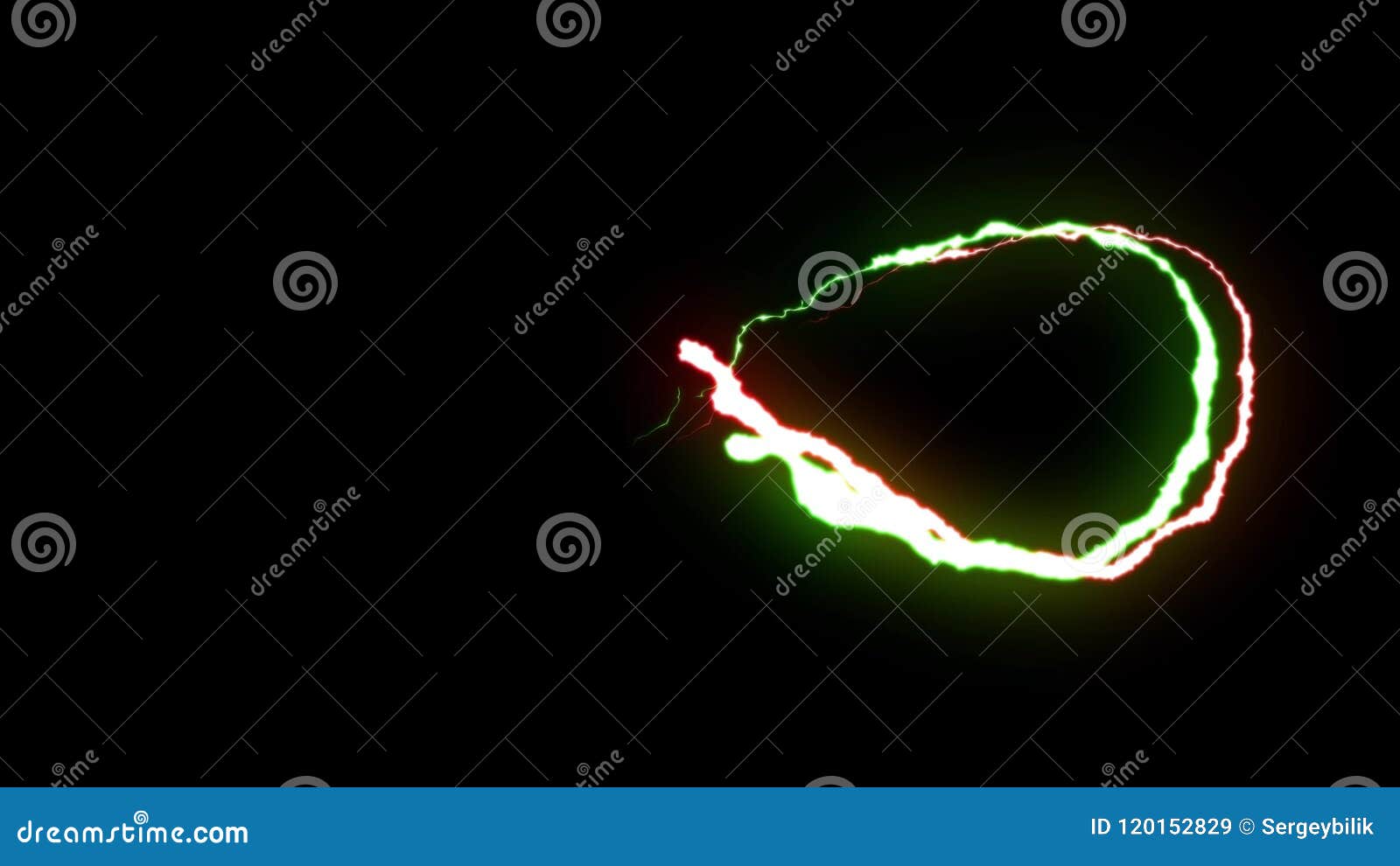 Loopable RED GREEN Neon Lightning Bolt Infinity Symbol Shape Flight on ...