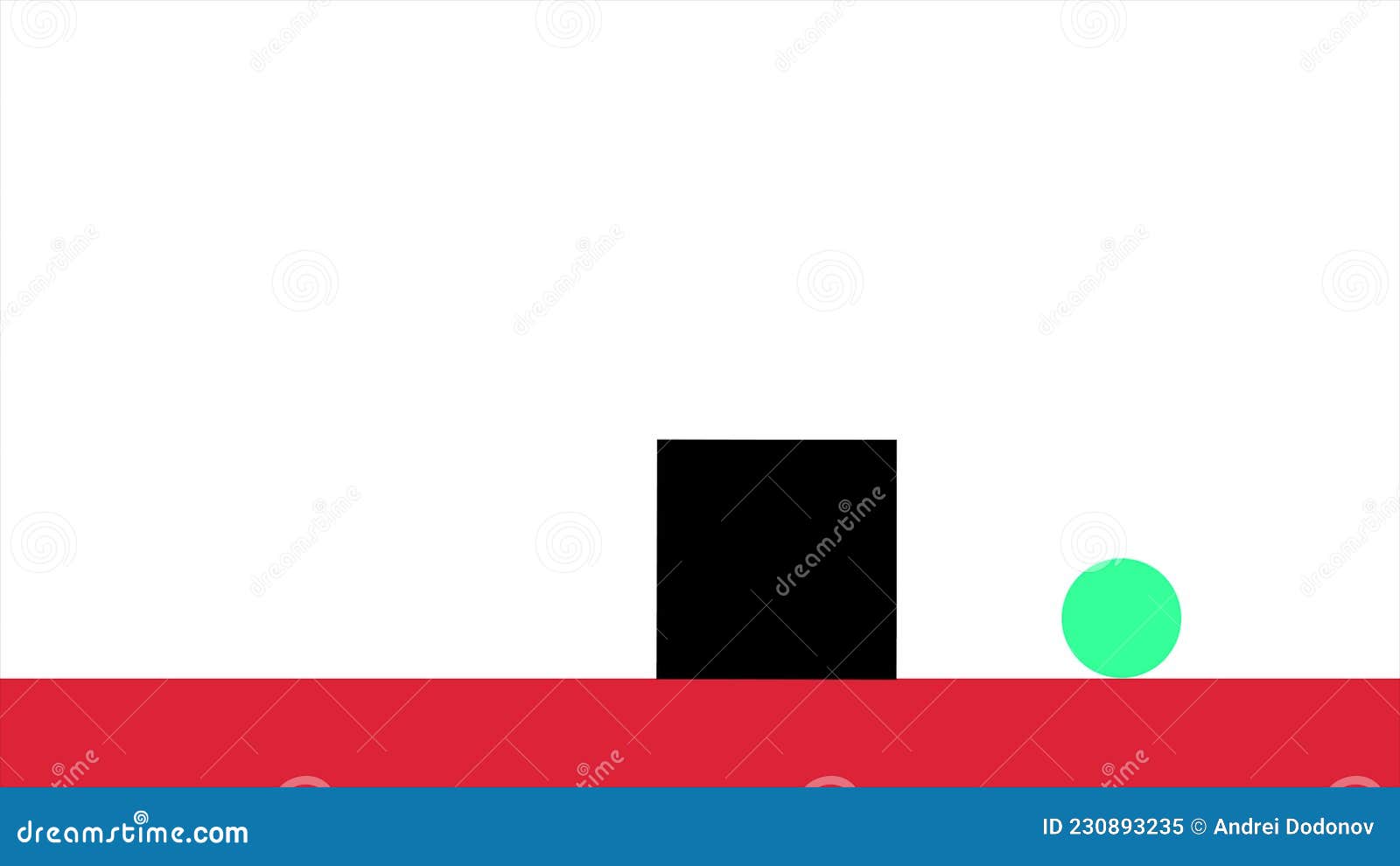 Looped Animation for Loading Status with Balls and Square Playing Ping ...