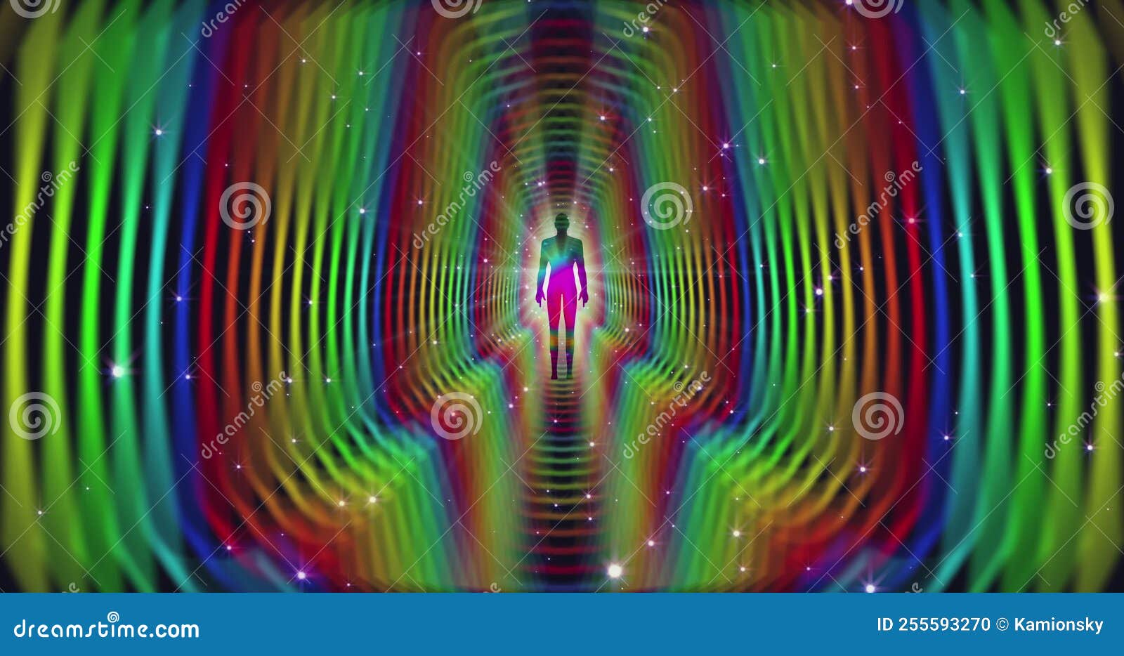 A Looped 3D Animation of the Enlightenment of the Multi-colored Energy ...