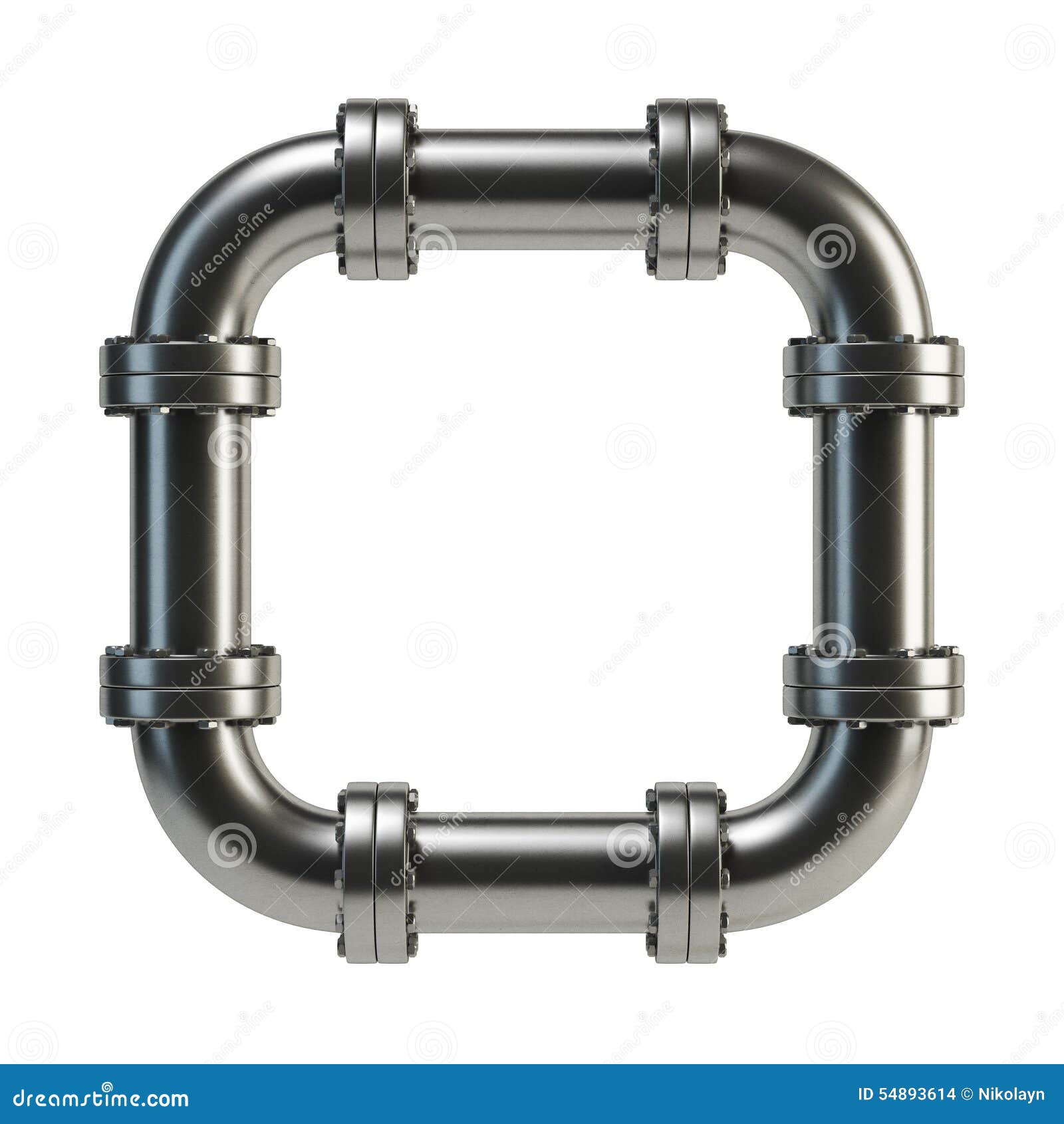 Looped metal pipe stock illustration. Illustration of round - 54893614