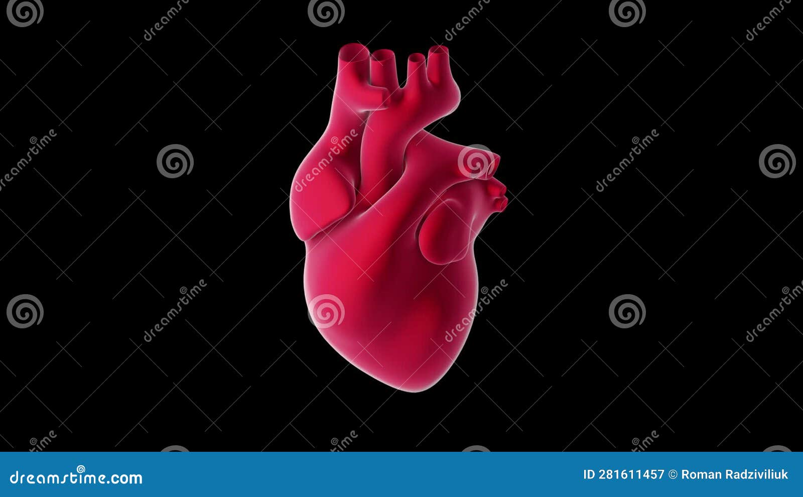 Looped Red Human Heart Beats with Alpha Channel. Stock Video - Video of ...