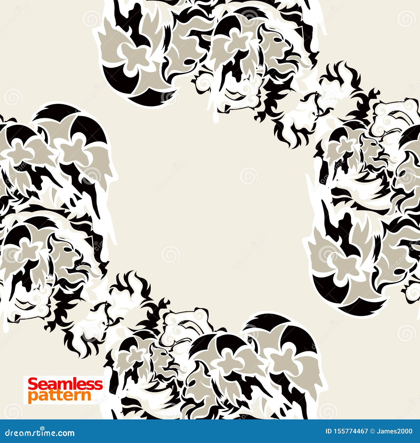 Seamless groovie pattern stock vector. Illustration of elegance - 155774467