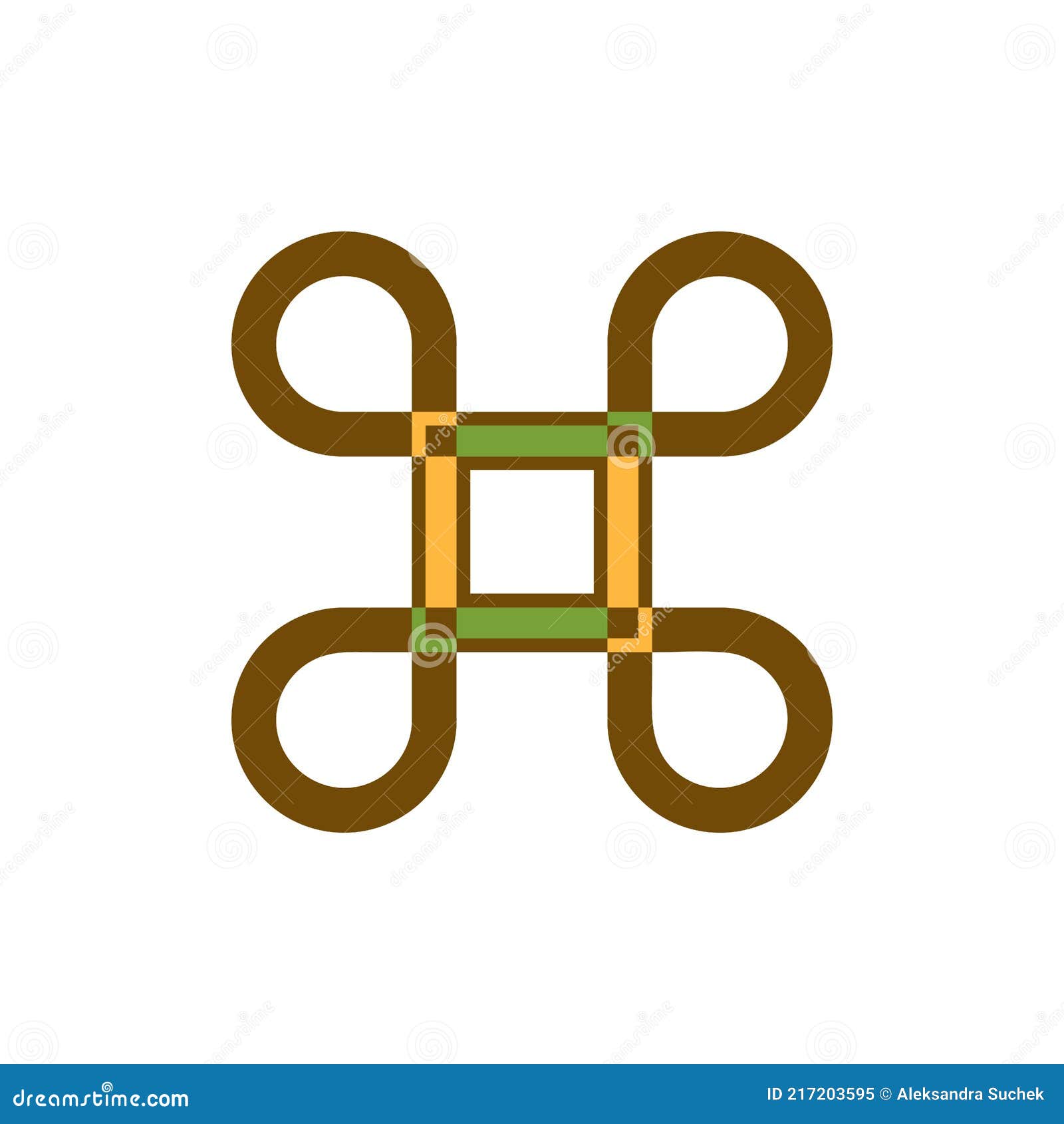 Looped Square Icon for Web and Mobile Applications Stock Vector ...