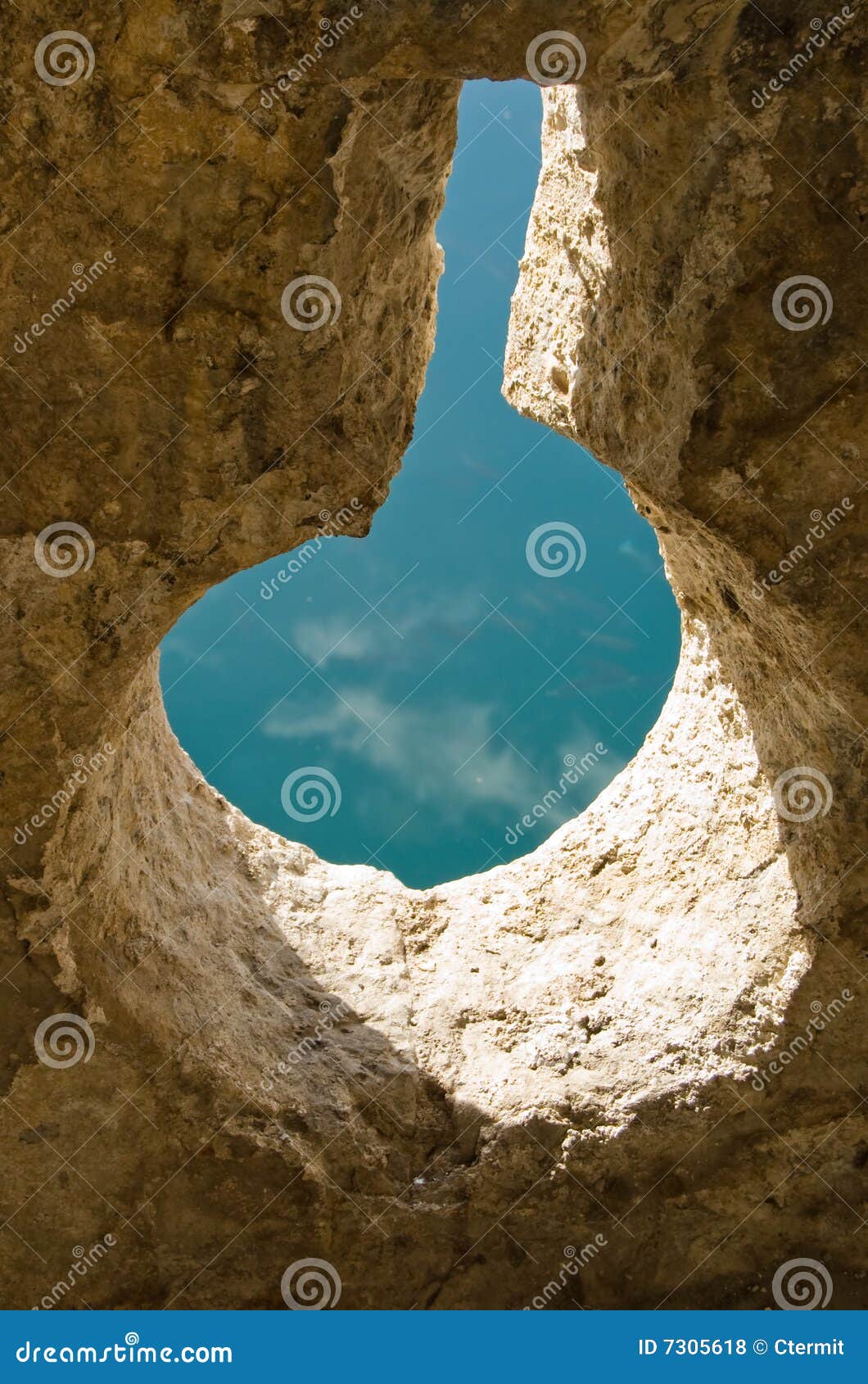 Loophole stock photo. Image of stonework, hole, clouds - 7305618