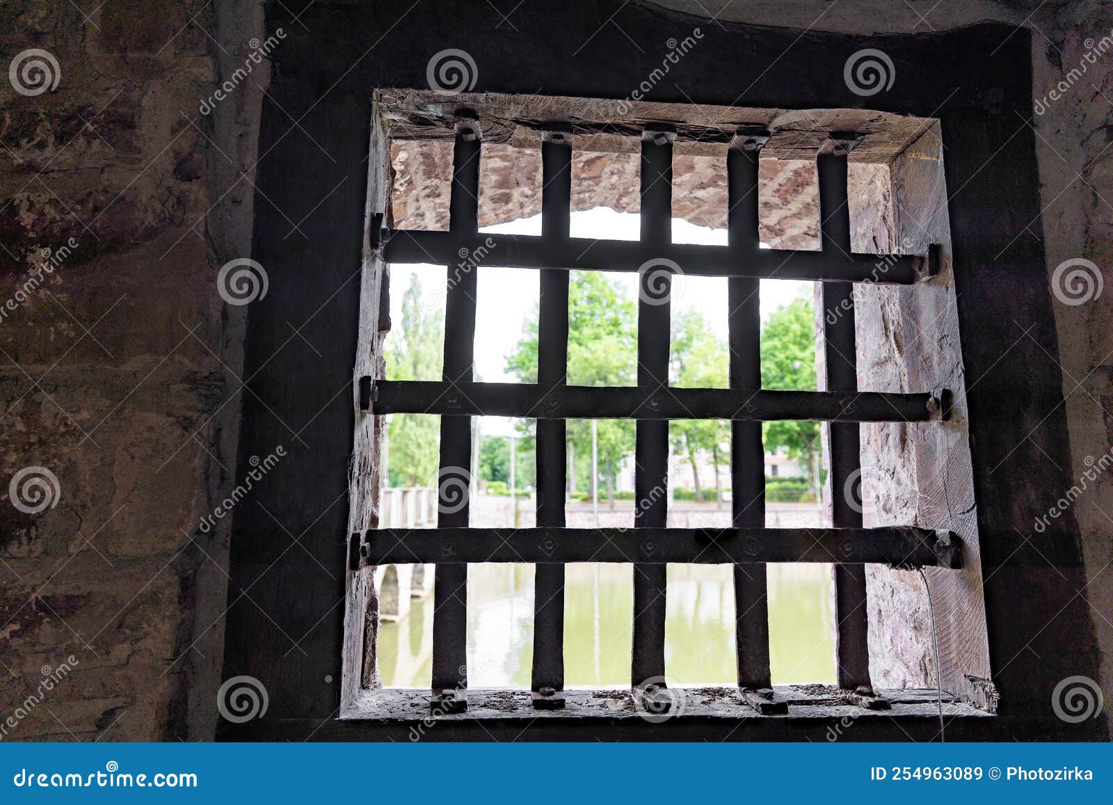 Loophole in the Fortification Wall of a Medieval Castle, Inside View ...