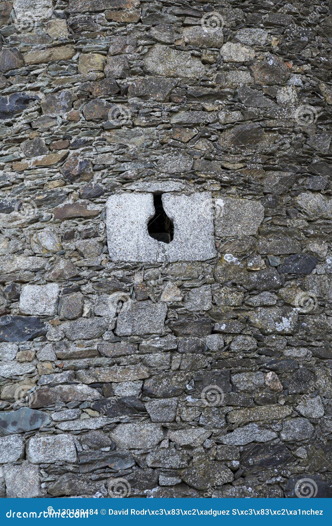 Loophole of a Medieval Castle Stock Photo - Image of stones, stone ...