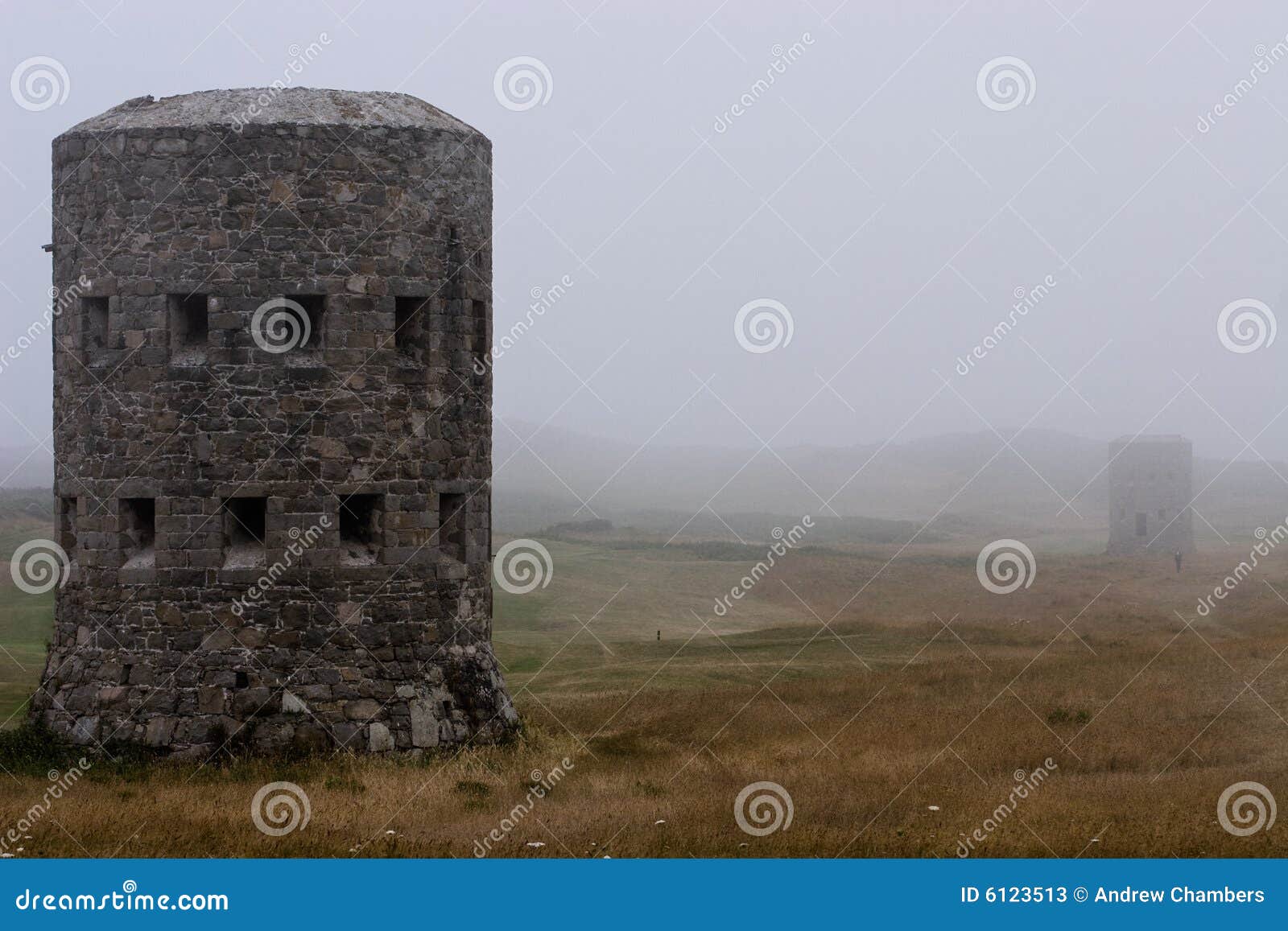 Loophole tower in the fog stock image. Image of united - 6123513