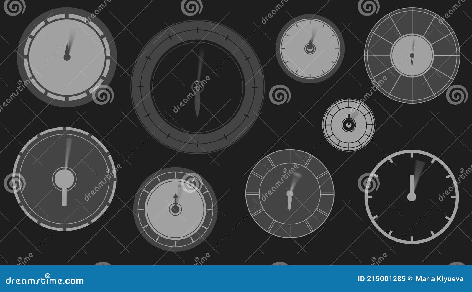 Looping Animation Background Wallpaper Clock. Grey Colour Stock Video ...
