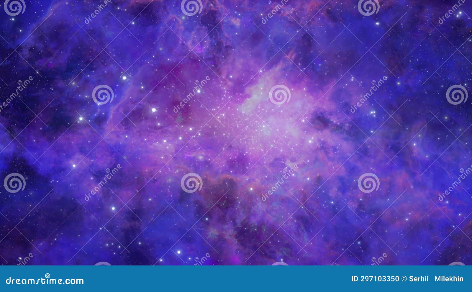 Looping Animation of Flying through Glowing Nebulae Clouds and Stars ...