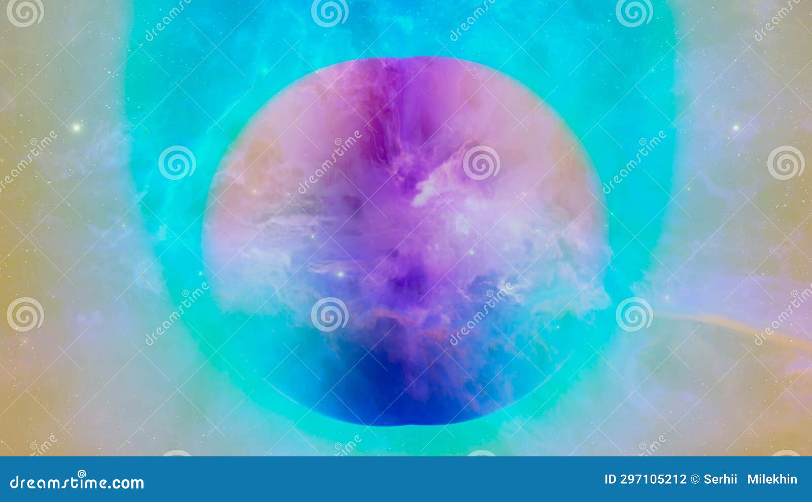 Looping Animation of Flying through Glowing Nebulae Clouds and Stars ...