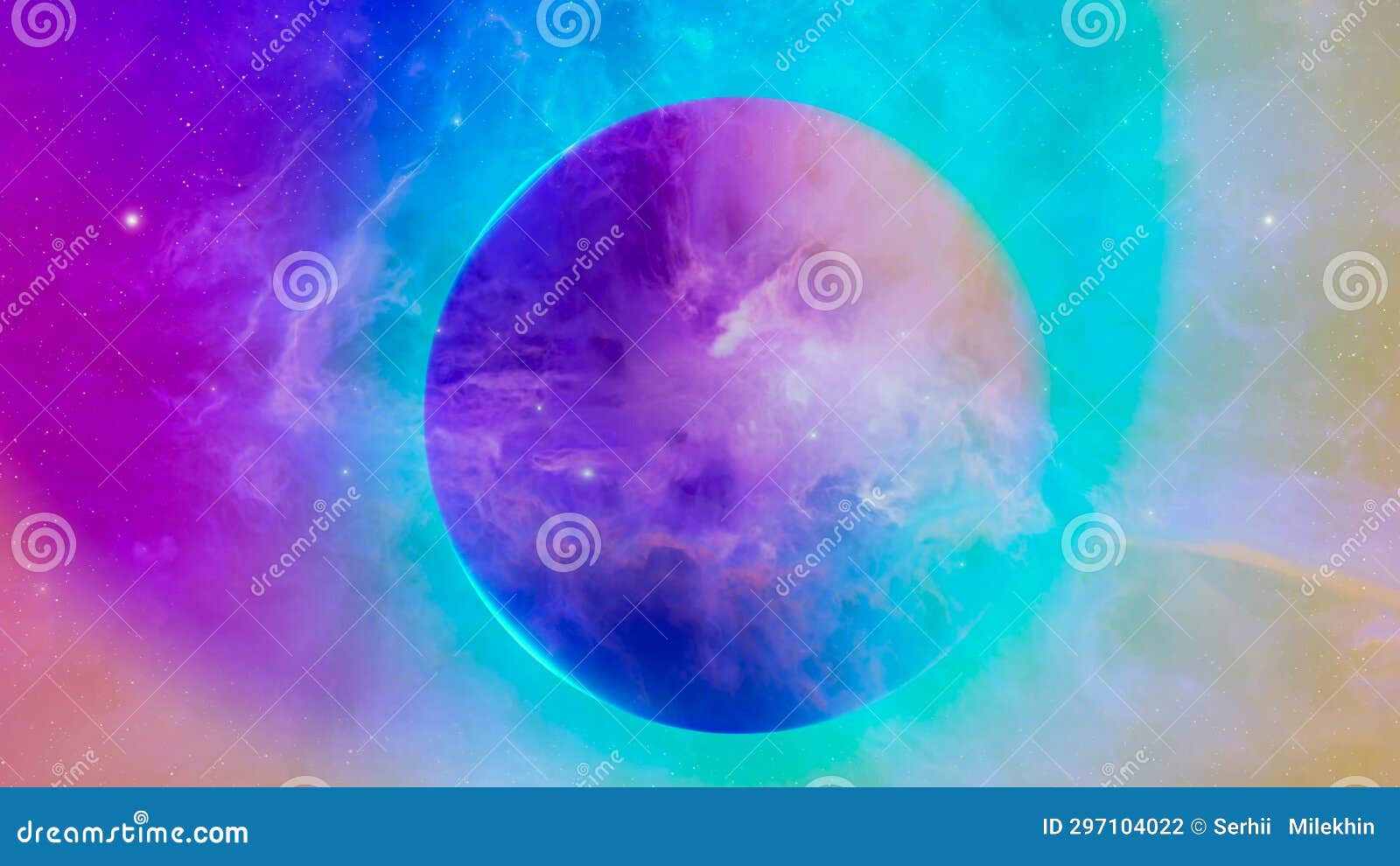 Looping Animation of Flying through Glowing Nebulae Clouds and Stars ...