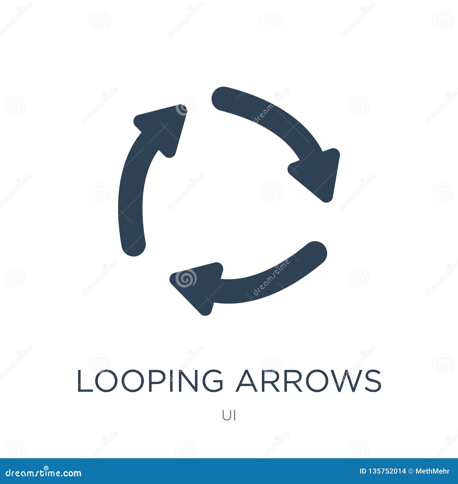 Looping Arrows Icon in Trendy Design Style. Looping Arrows Icon ... Looping Arrows Icon in Trendy Design Style. Looping Arrows Icon ...