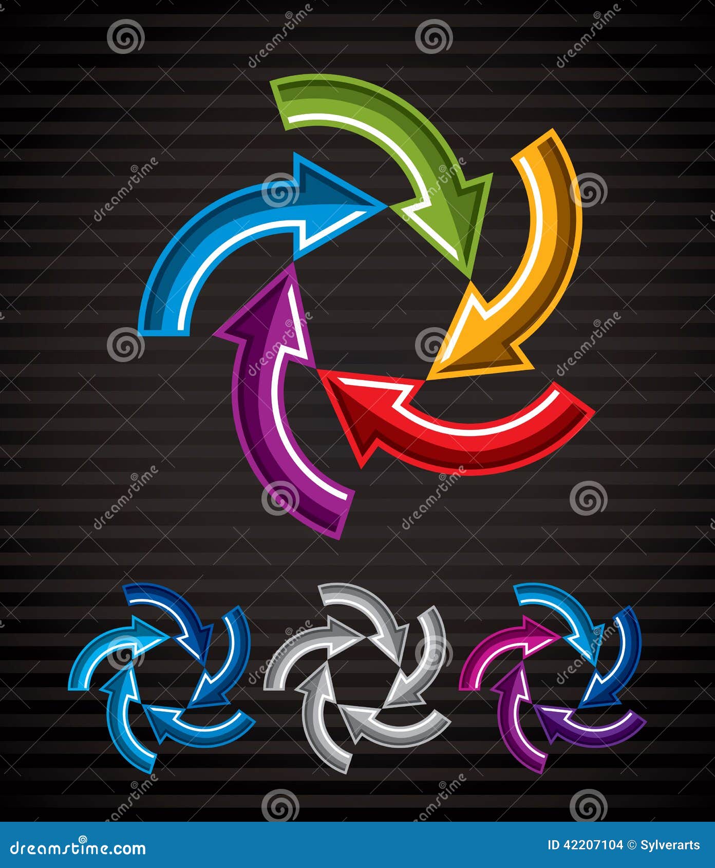 Looping Arrows Vector Abstract Symbol, Conceptual Special Made I Stock ...