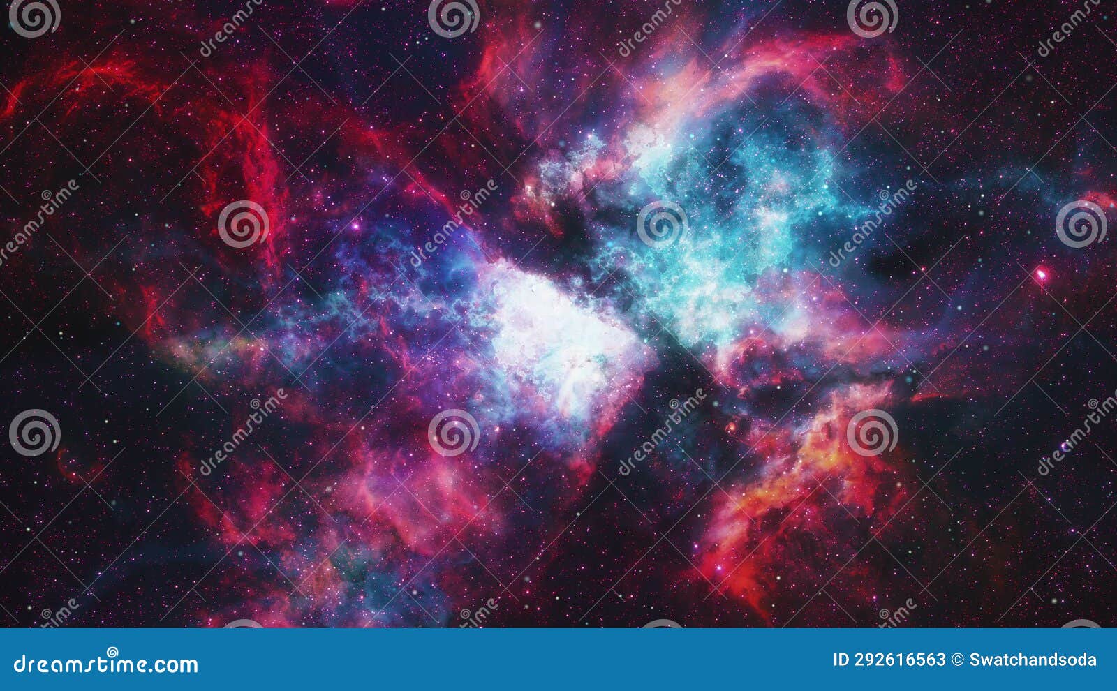 Abstract Nebula Galaxy Space Travel Starfield Looping Background Stock ...