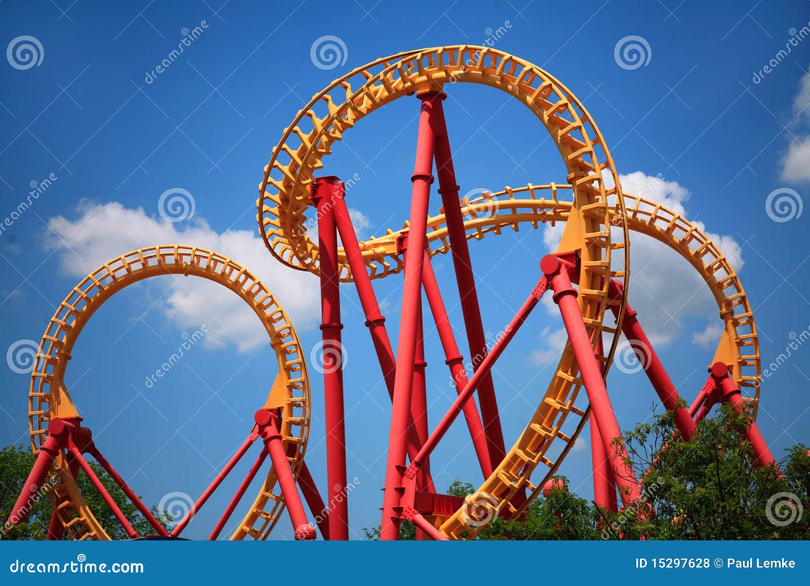 Looping Roller Coaster stock photo. Image of vibrant - 15297628