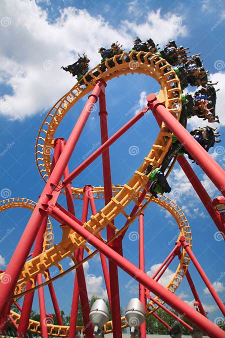 Looping Roller Coaster stock photo. Image of recreation - 15297648