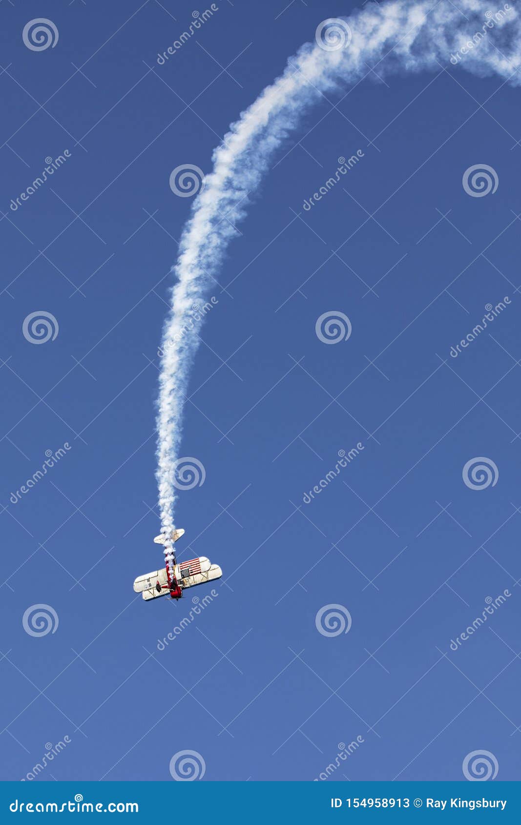 Loops Performed by Aerobatic Bi-plane Editorial Stock Photo - Image of ...