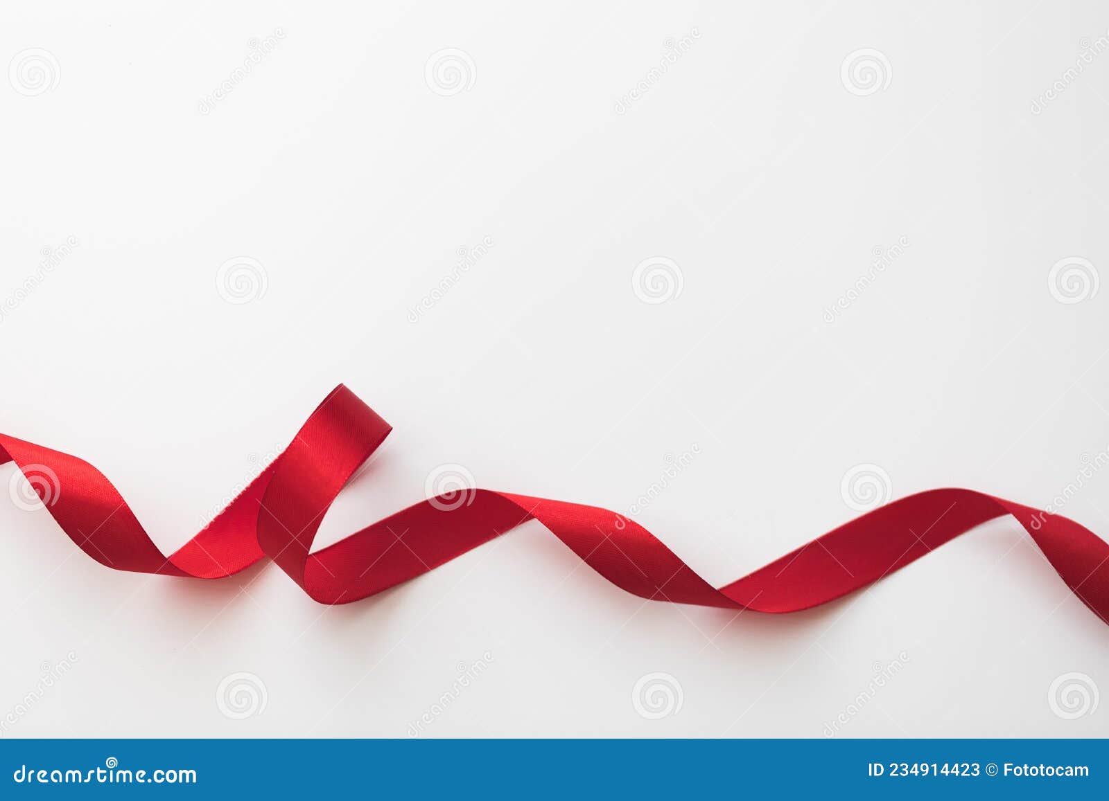 Loops of Red Ribbon on Gray Text Place Stock Image - Image of object ...