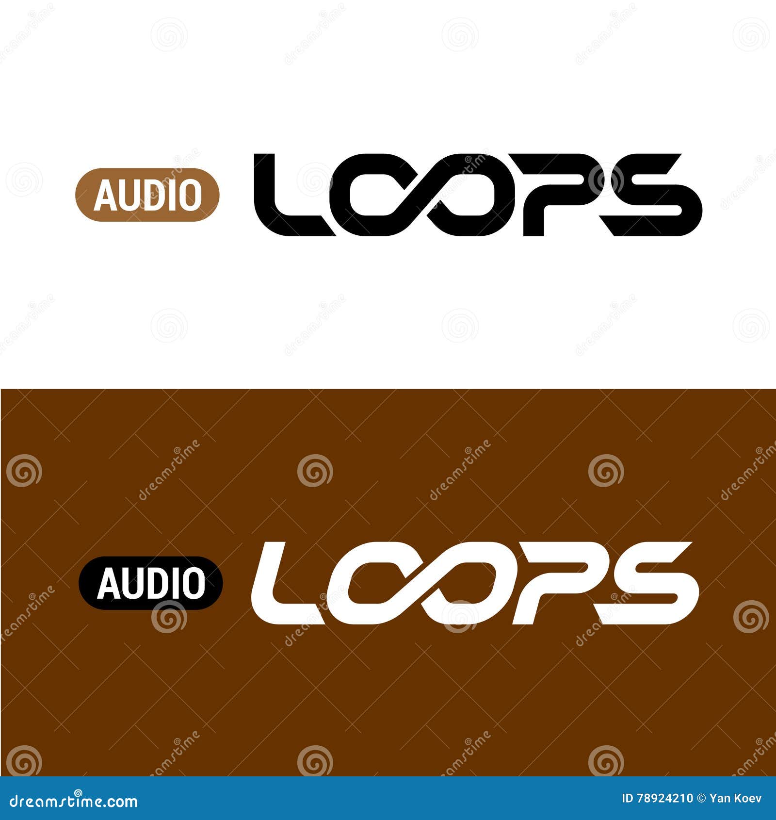 Loops Text Logo with Infinity Sign Inside Stock Vector - Illustration ...
