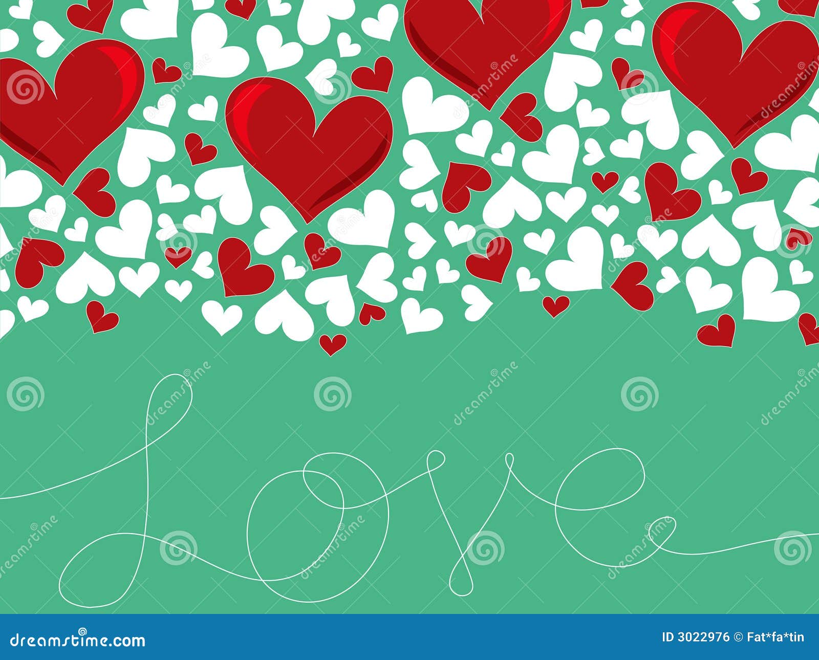 Loopy Love Lines and Red Heart Stock Vector - Illustration of blue ...