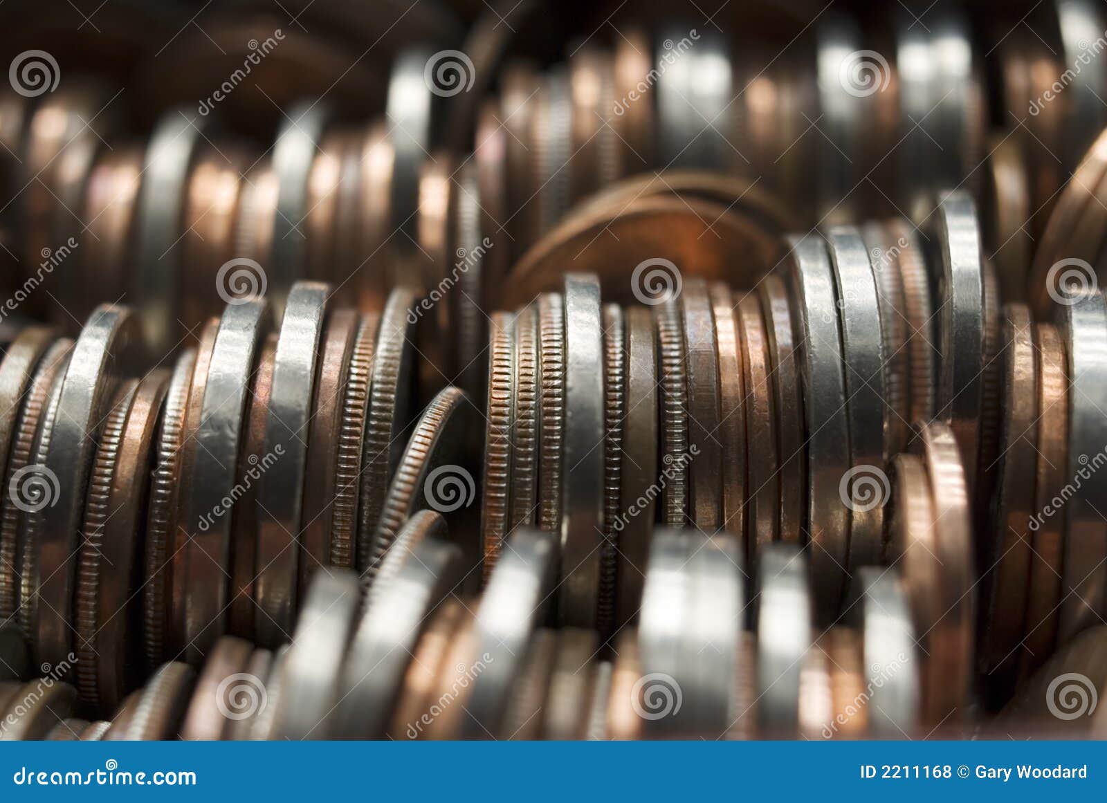 Loose Change. stock photo. Image of closeup, change, coins - 2211168