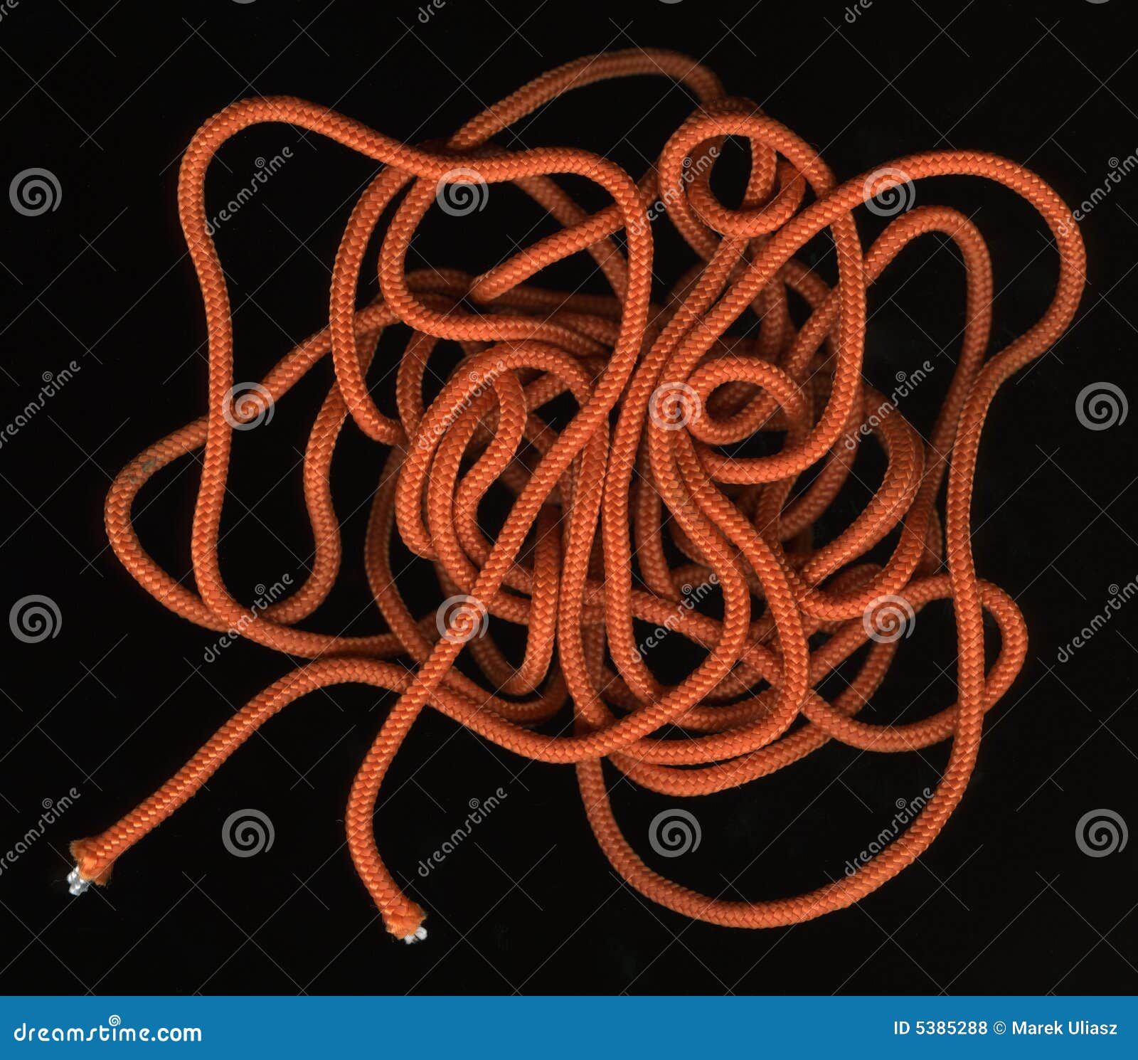 Loose Coils of Orange, Nylon Cord Stock Photo - Image of orange, coil ...