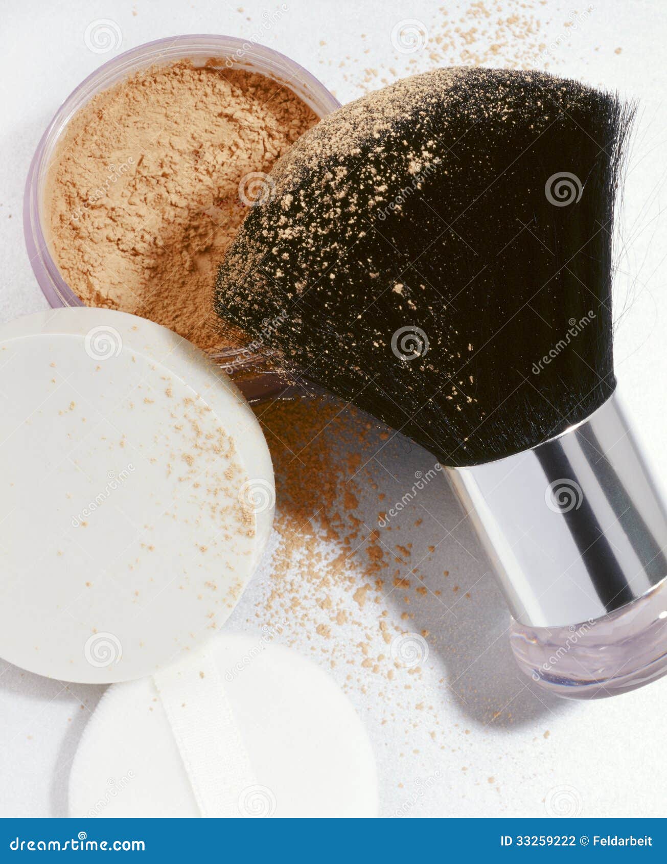 Loose face powder stock photo. Image of closeup, cosmetics - 33259222