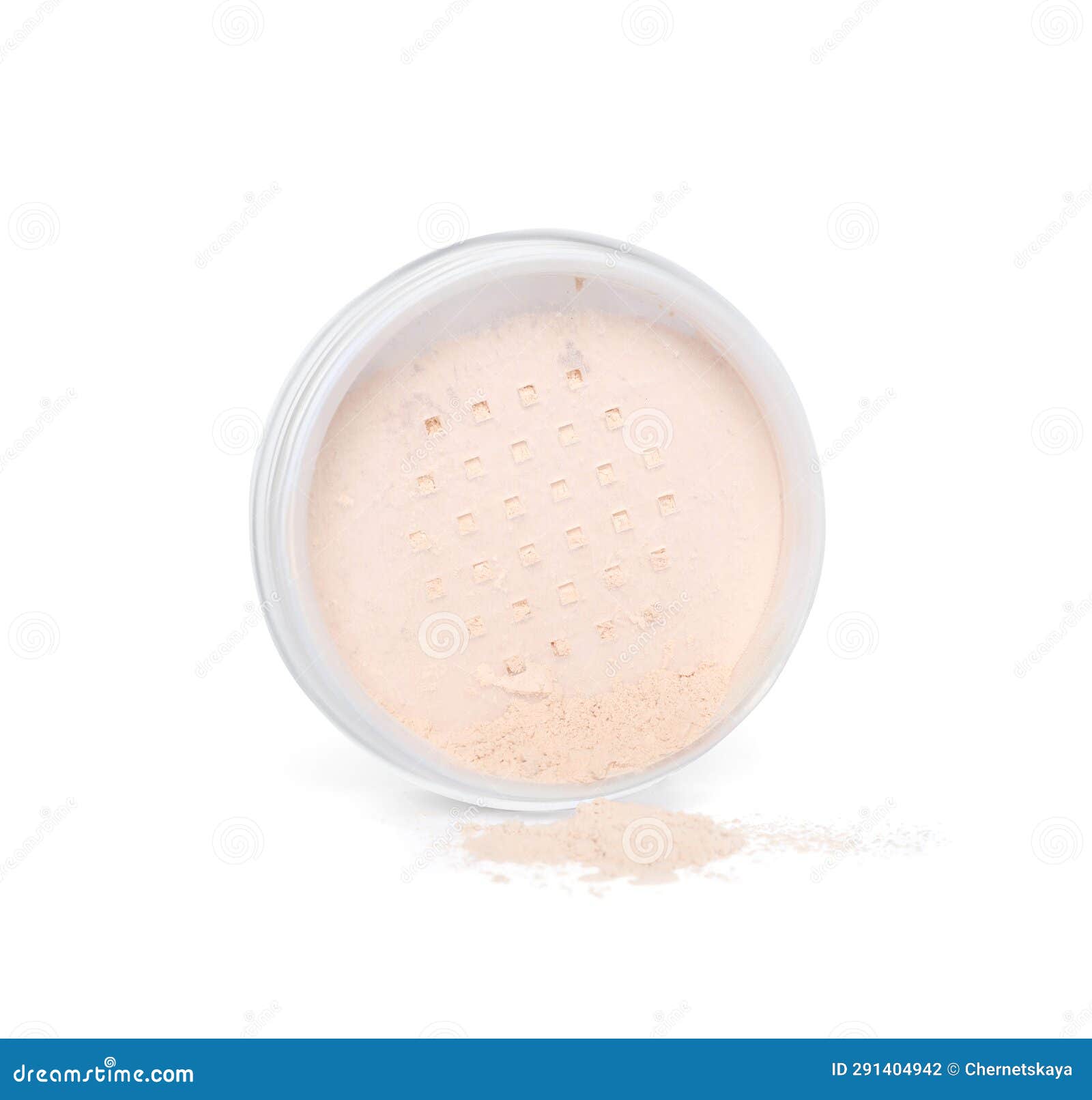 Loose Face Powder Isolated on White. Makeup Product Stock Photo - Image ...