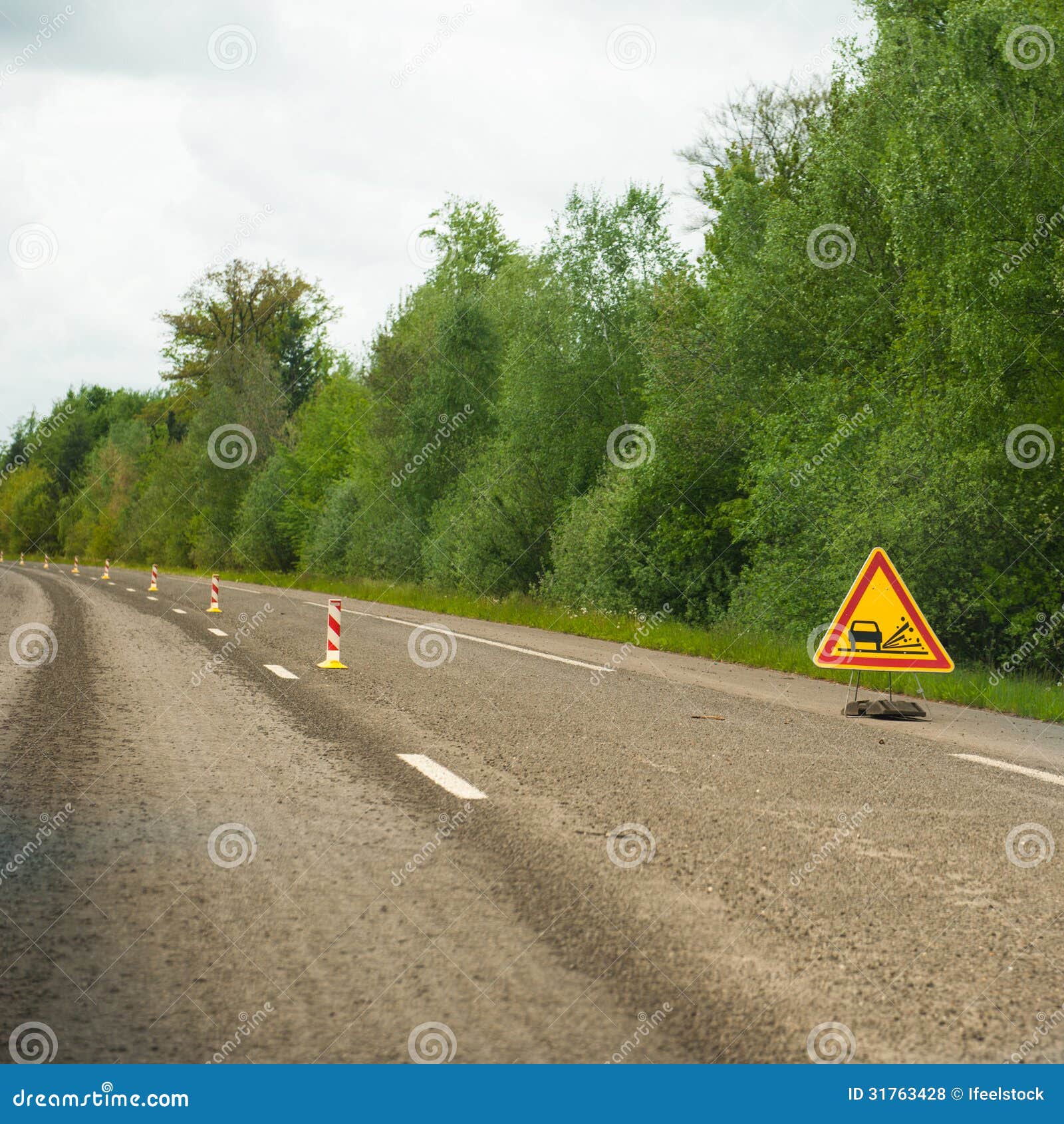 Loose Gravel on the Highway Stock Photo - Image of rubble, slowing ... Loose Gravel on the Highway Stock Photo - Image of rubble, slowing ...