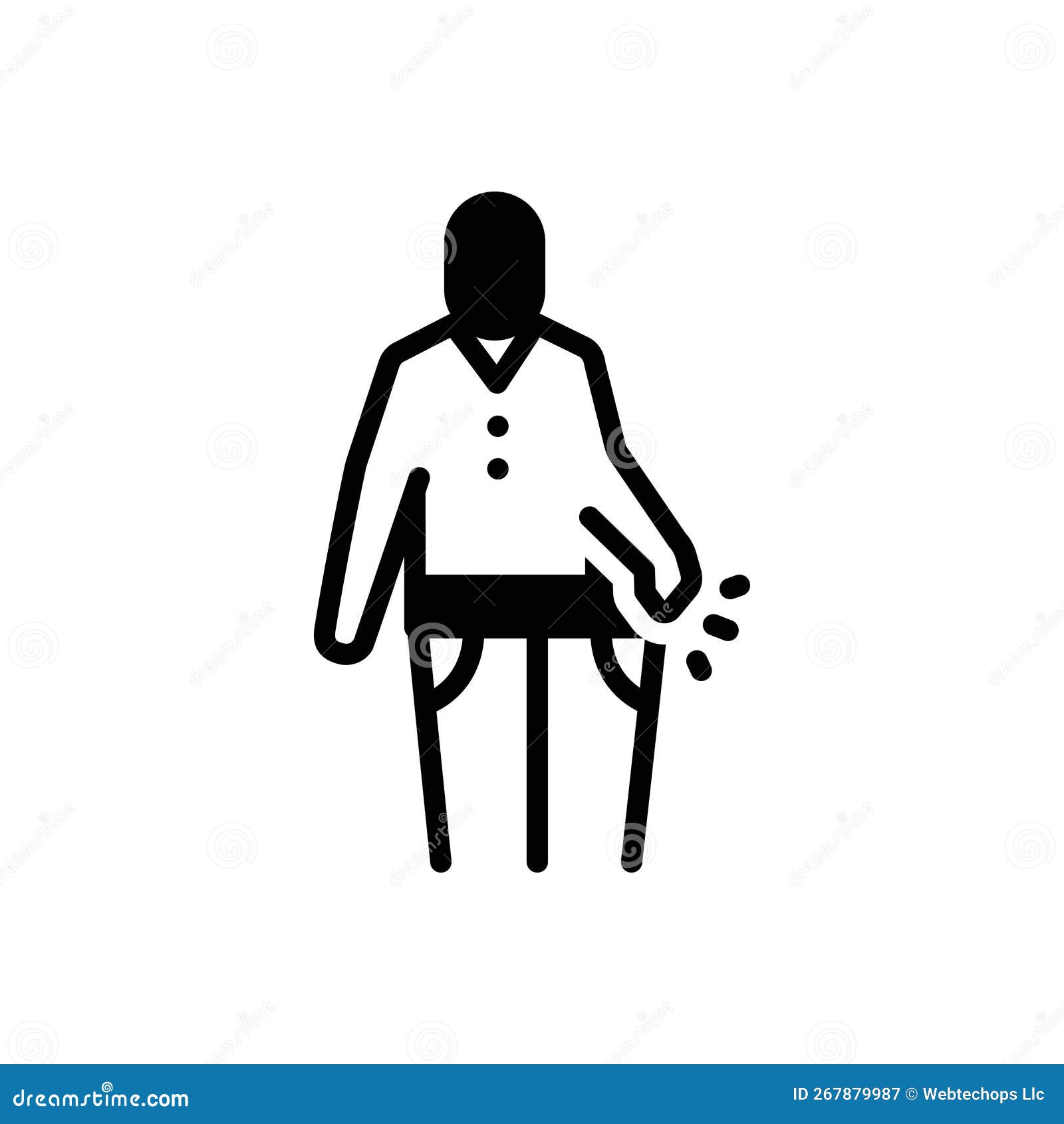 Black Solid Icon for Loose, Lax and Slender Stock Illustration ...