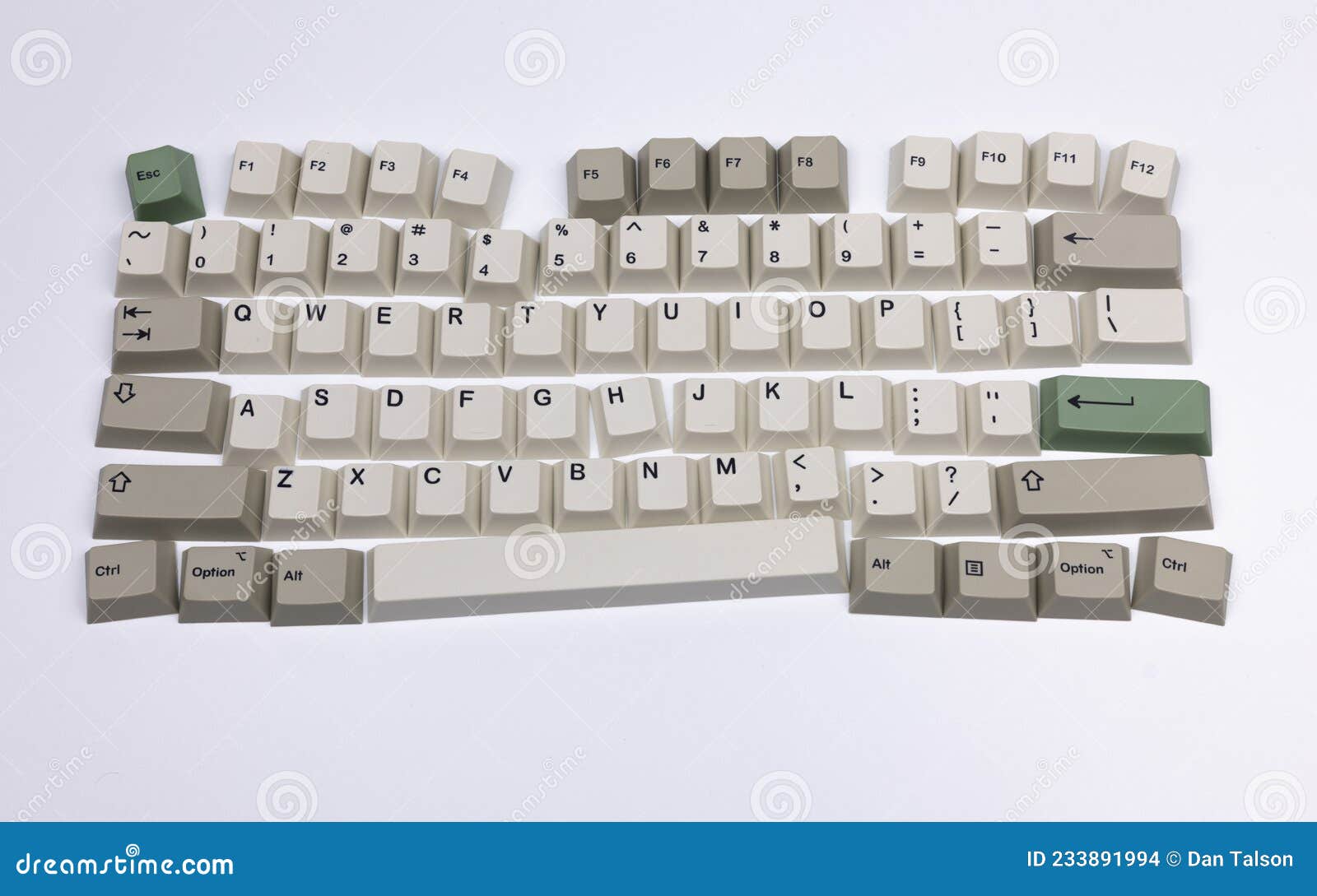 Loose Classic Office Computer Keyboard Keys Stock Photo - Image of ...