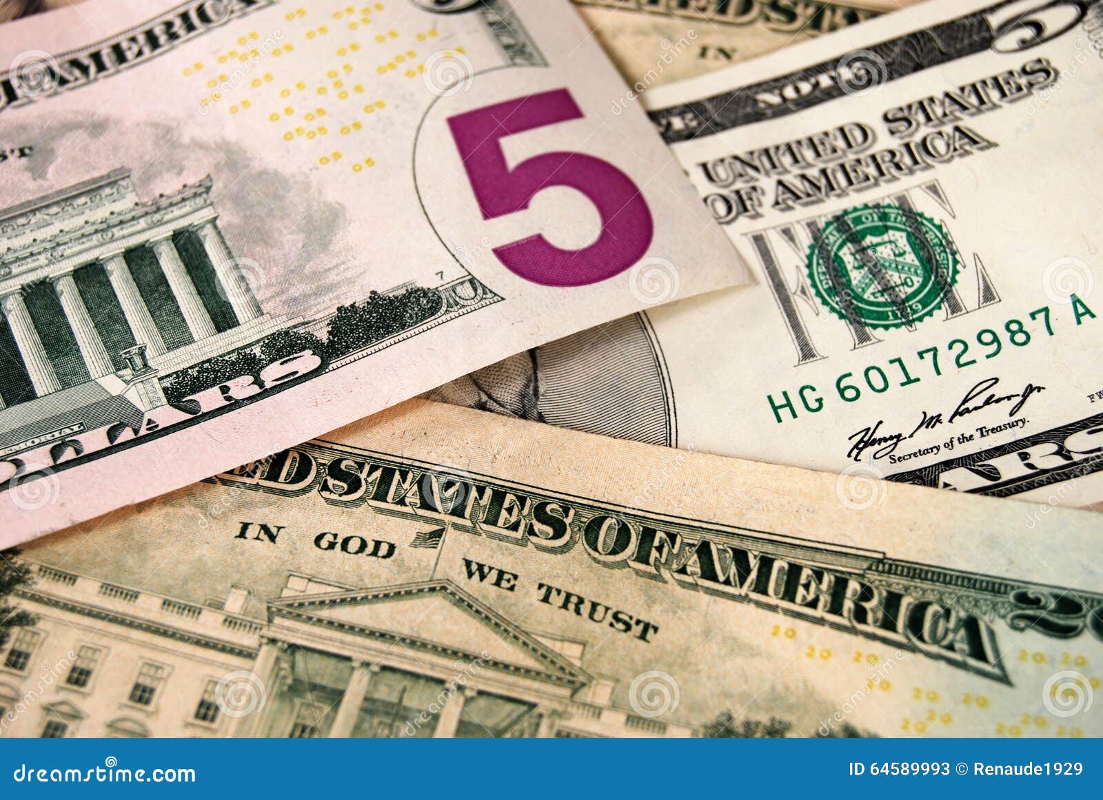 Loose paper money. stock image. Image of bills, decision - 64589993